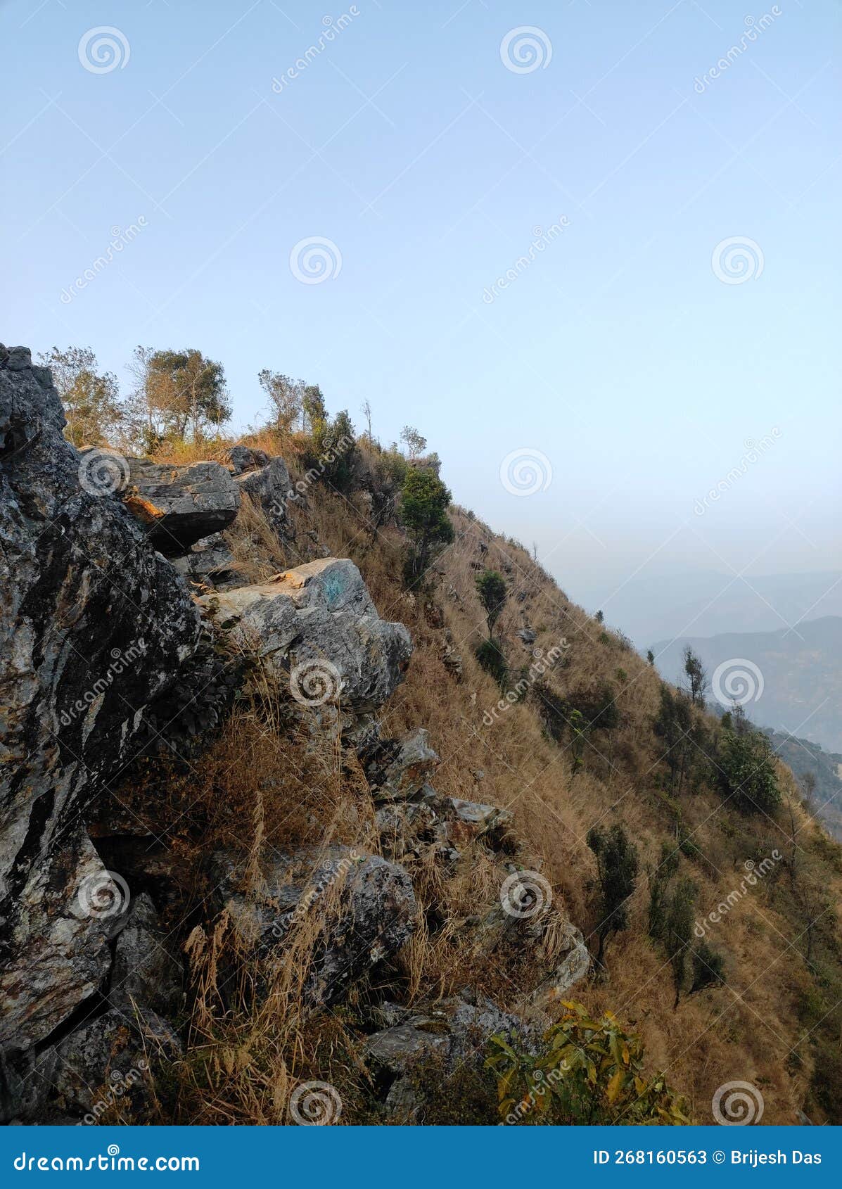 Cliff on top of a mountain stock image. Image of formation - 268160563