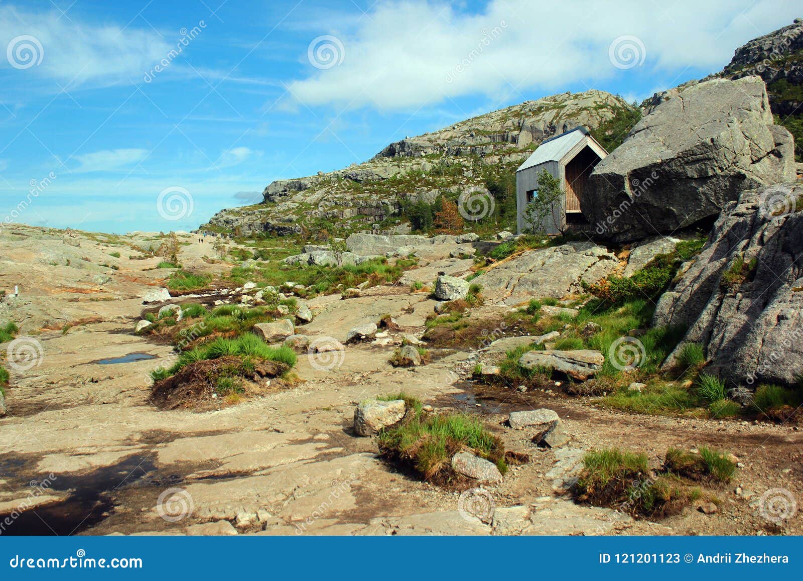 On Cliff Trail To Preikestolen, Norway Stock Image - Image of ...