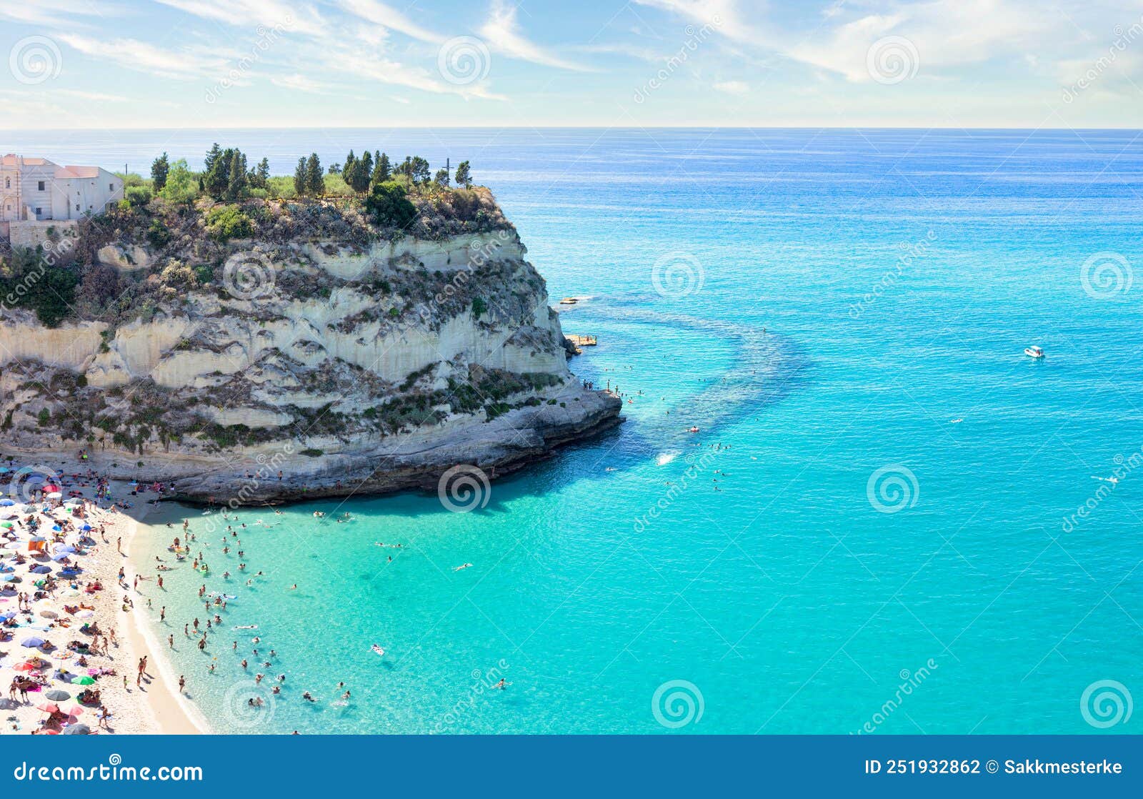 Cliff at Tropea, Calabria, Italy Stock Photo - Image of panorama, azure ...