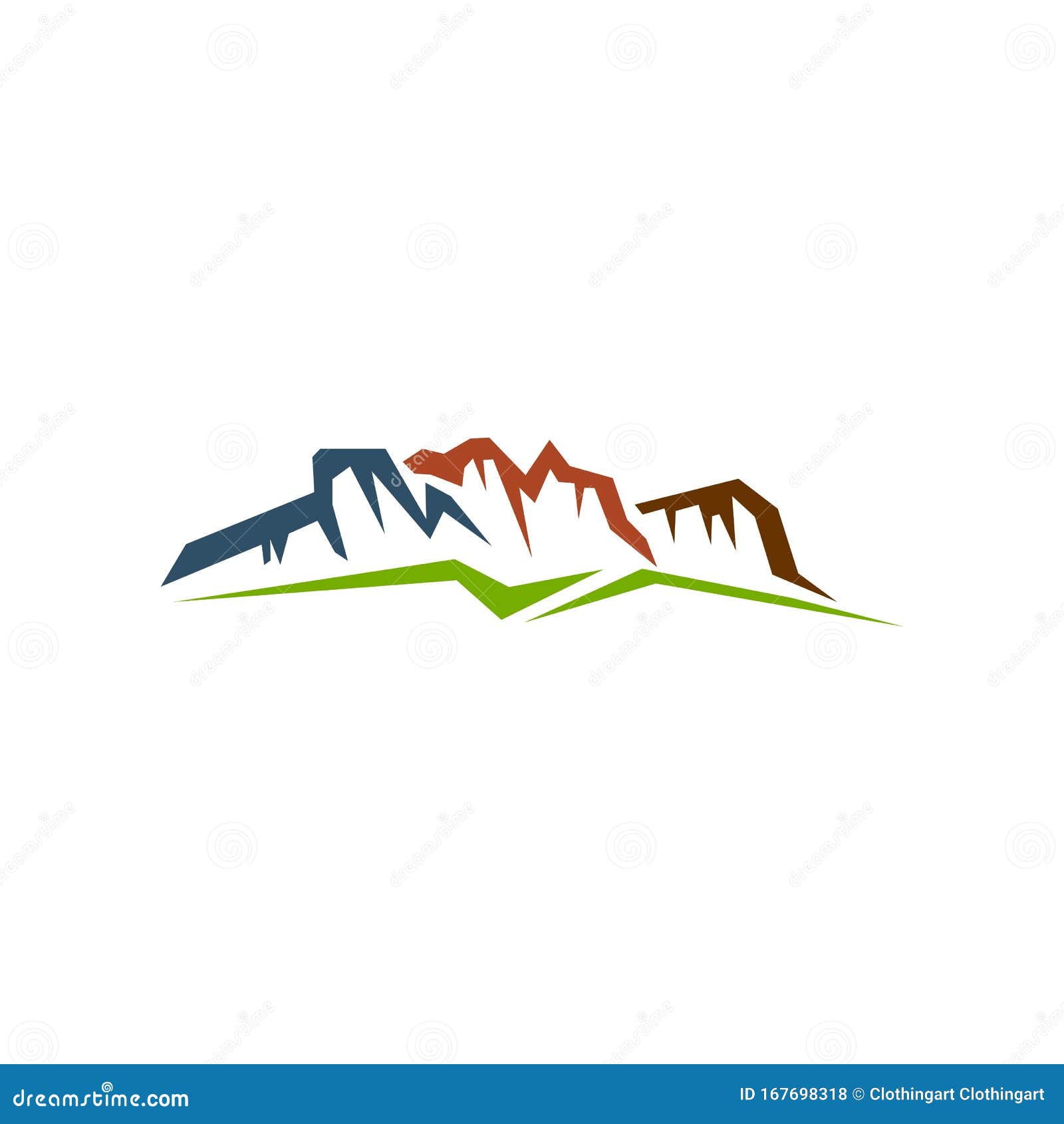 Cliff Vector Logo Modern Graphic Stock Vector - Illustration of blue ...