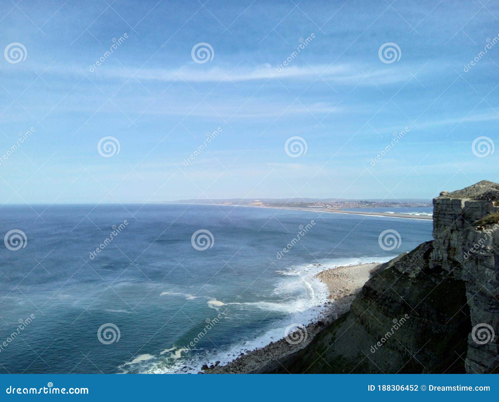 Cliff view of sea stock photo. Image of view, beach - 188306452