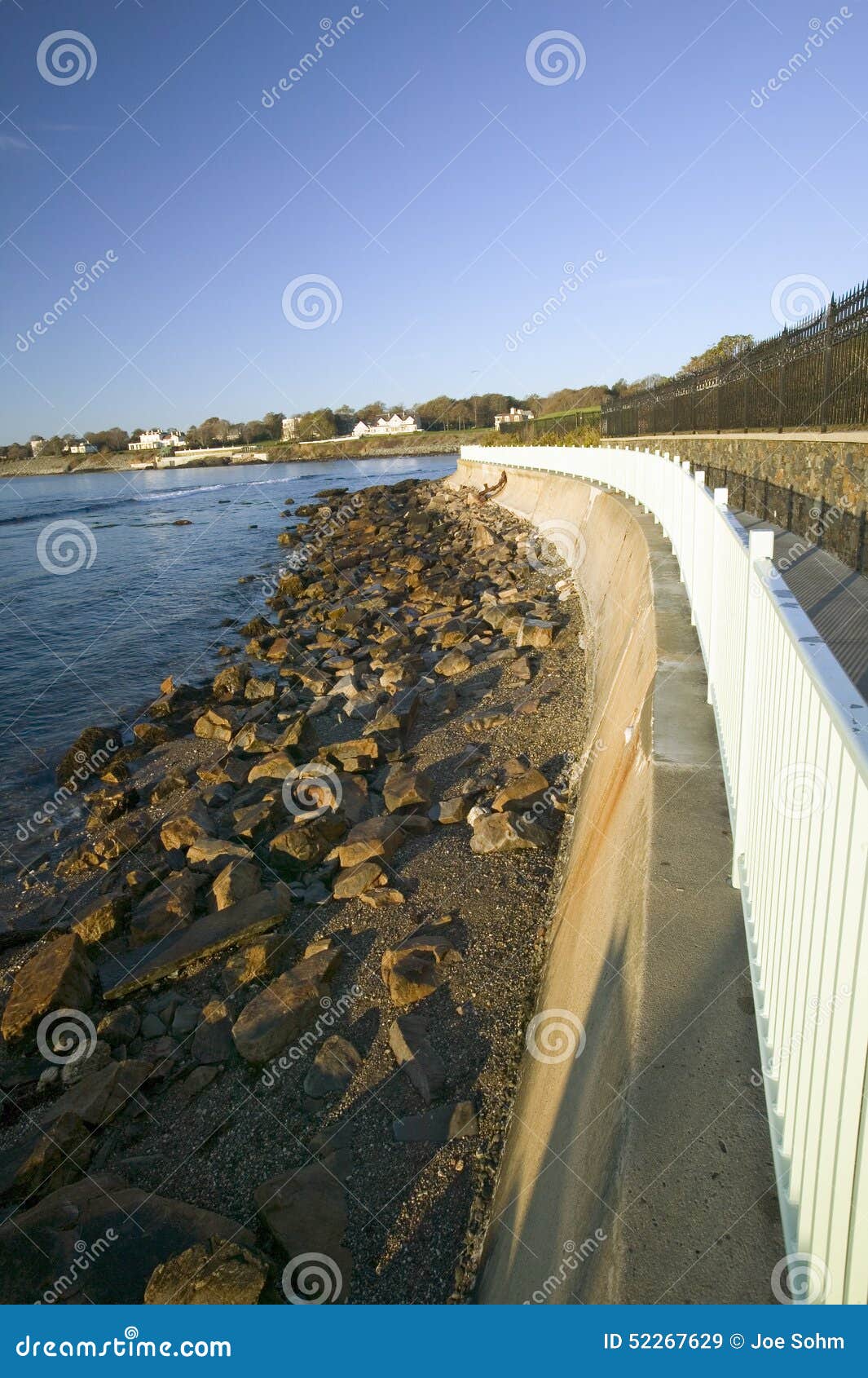 The Cliff Walk, Cliffside Mansions of Newport Rhode Island Stock Image ...