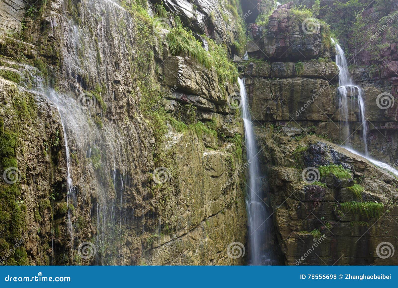 Cliff waterfall stock photo. Image of rocks, precipice - 78556698