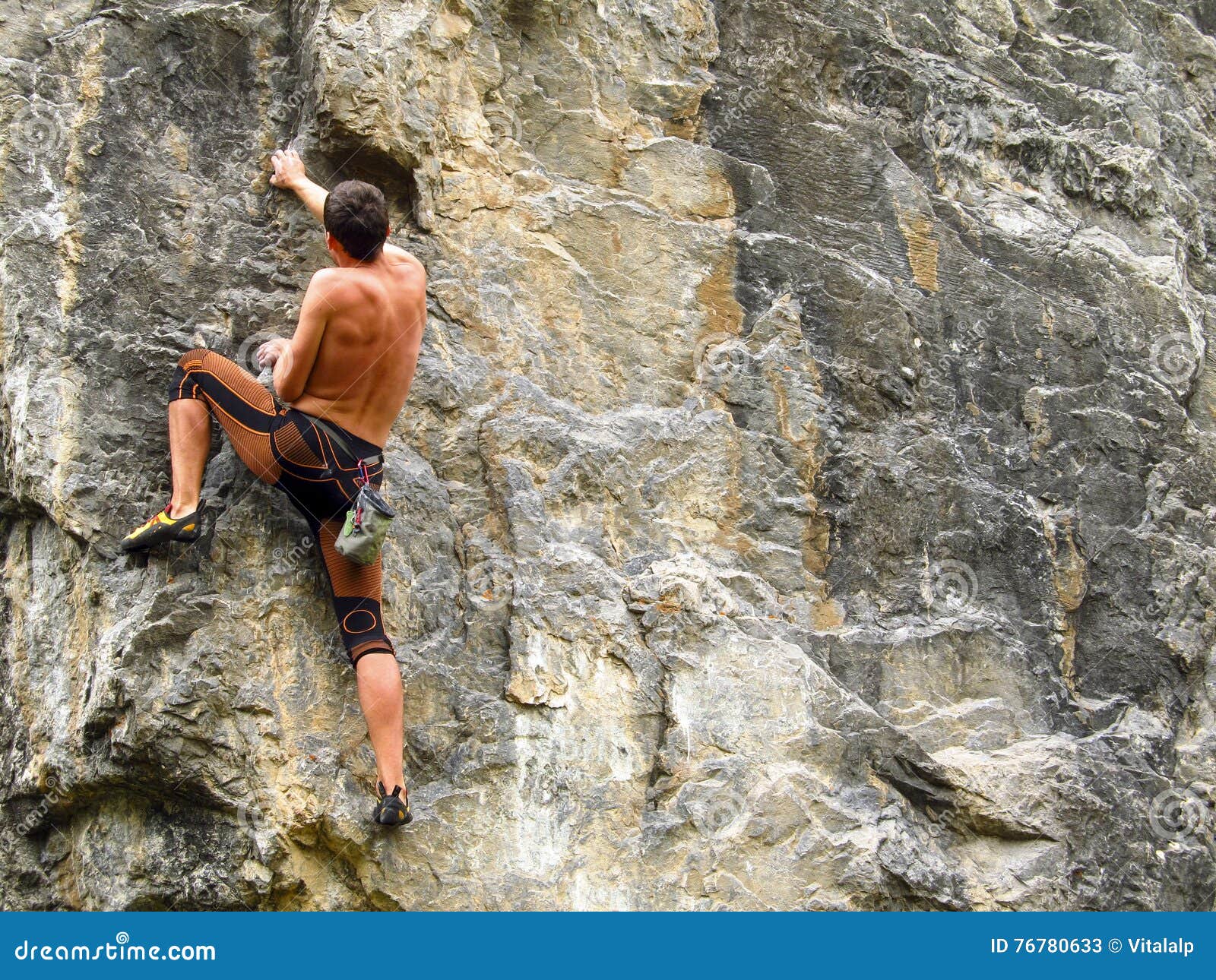 Cliffhanger. stock image. Image of extreme, alone, adrenaline - 76780633