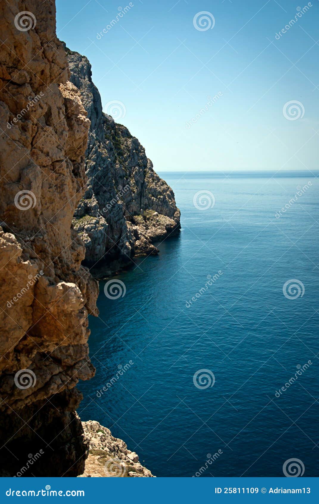 Cliffs stock image. Image of shore, sardinia, tourism - 25811109