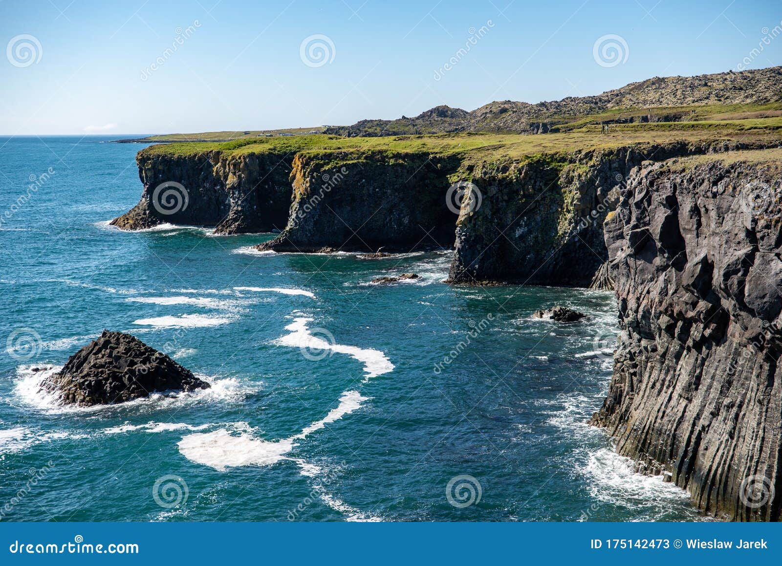 The Cliffs between Arnarstapi and Hellnar in Snaefellsnes Stock Image ...