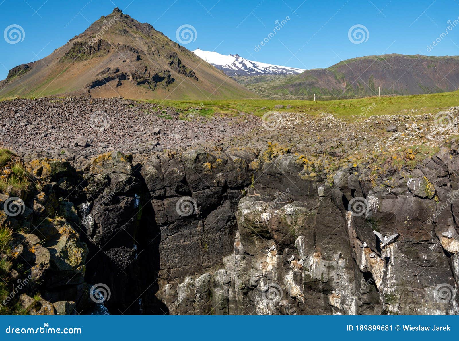 The Cliffs between Arnarstapi and Hellnar in Snaefellsnes, Stock Image ...
