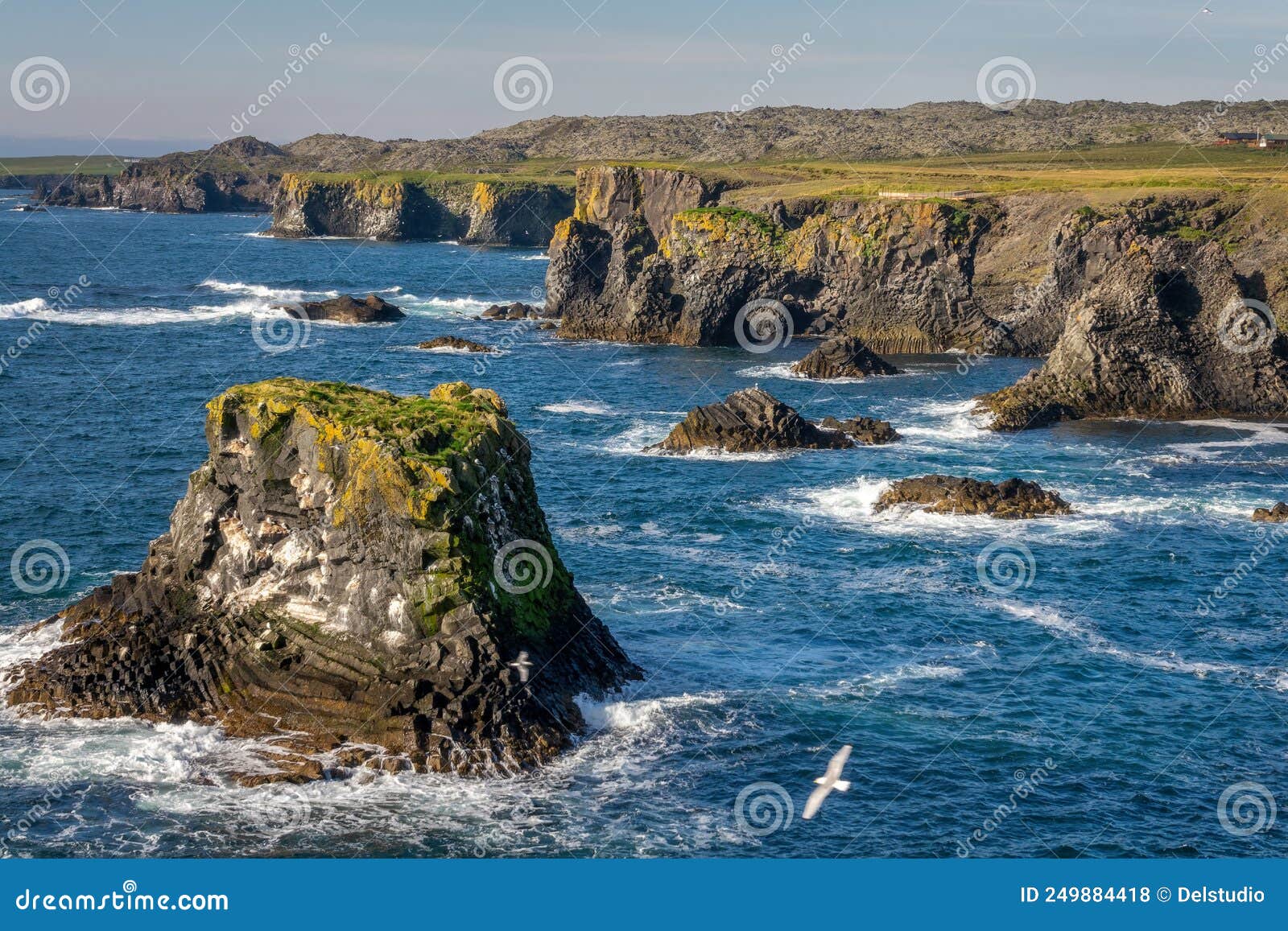 The Cliffs of Arnarstapi, Snaefellsnes Peninsula Iceland Stock Photo ...