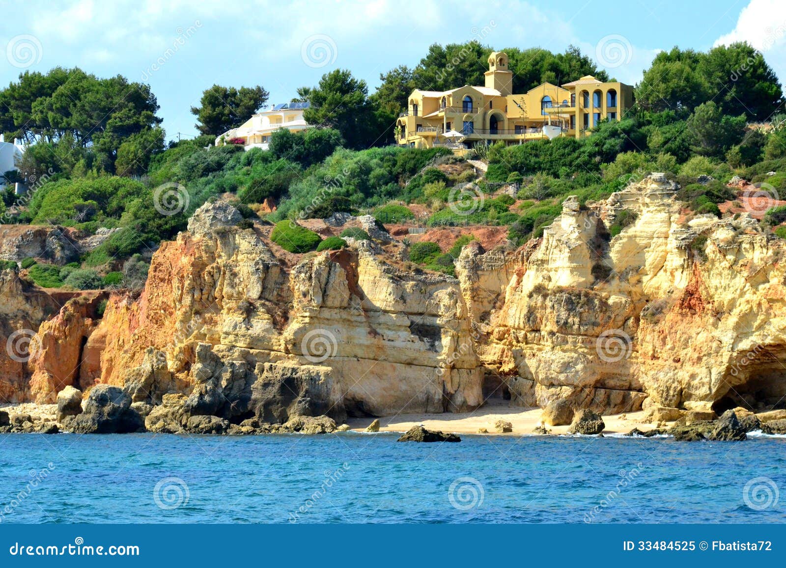 Cliffs Baleeira, Albufeira in the Algarve Editorial Image - Image of ...