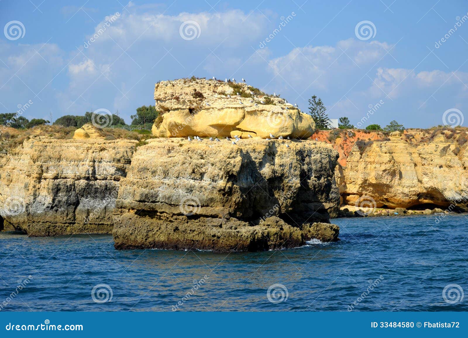 Cliffs Baleeira, Albufeira in the Algarve Editorial Image - Image of ...