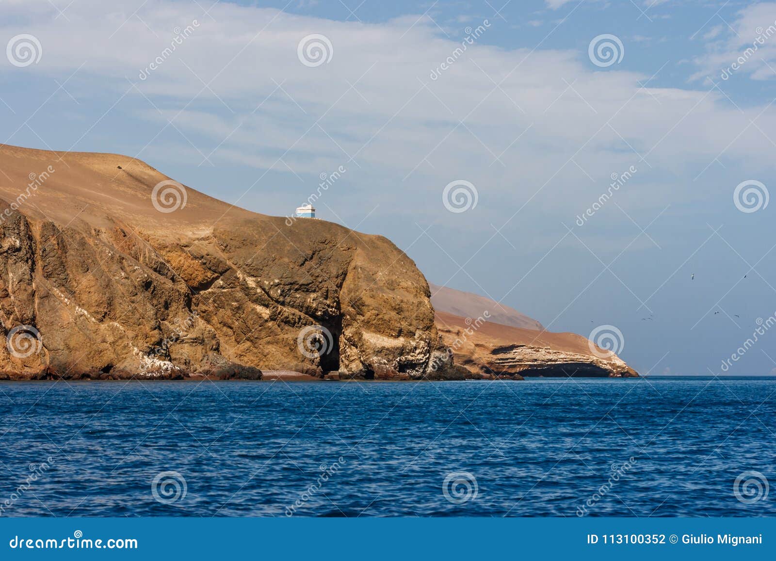 The Cliffs of the Paracas Peninsula, Peru Stock Photo - Image of dark ...