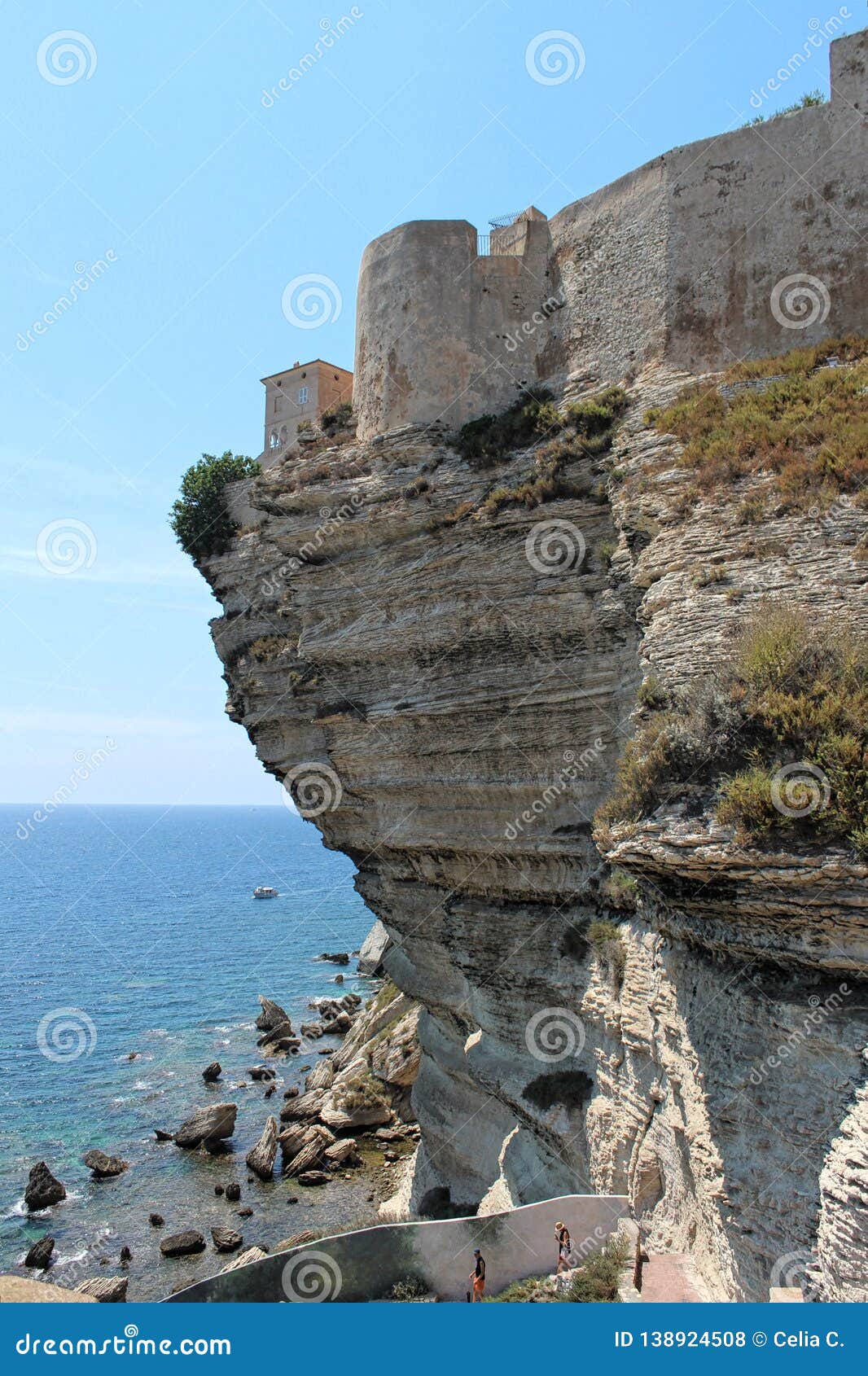 The cliffs of Bonifacio stock photo. Image of rock, fort - 138924508