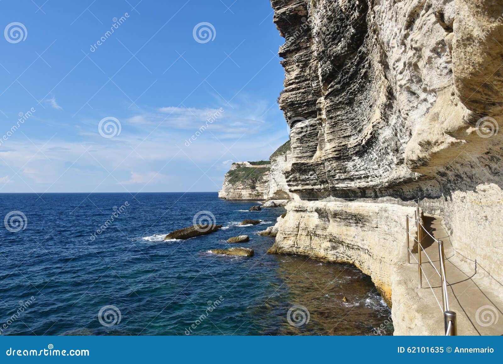 Cliffs of Bonifacio, Corsica Stock Image - Image of landscape, house ...