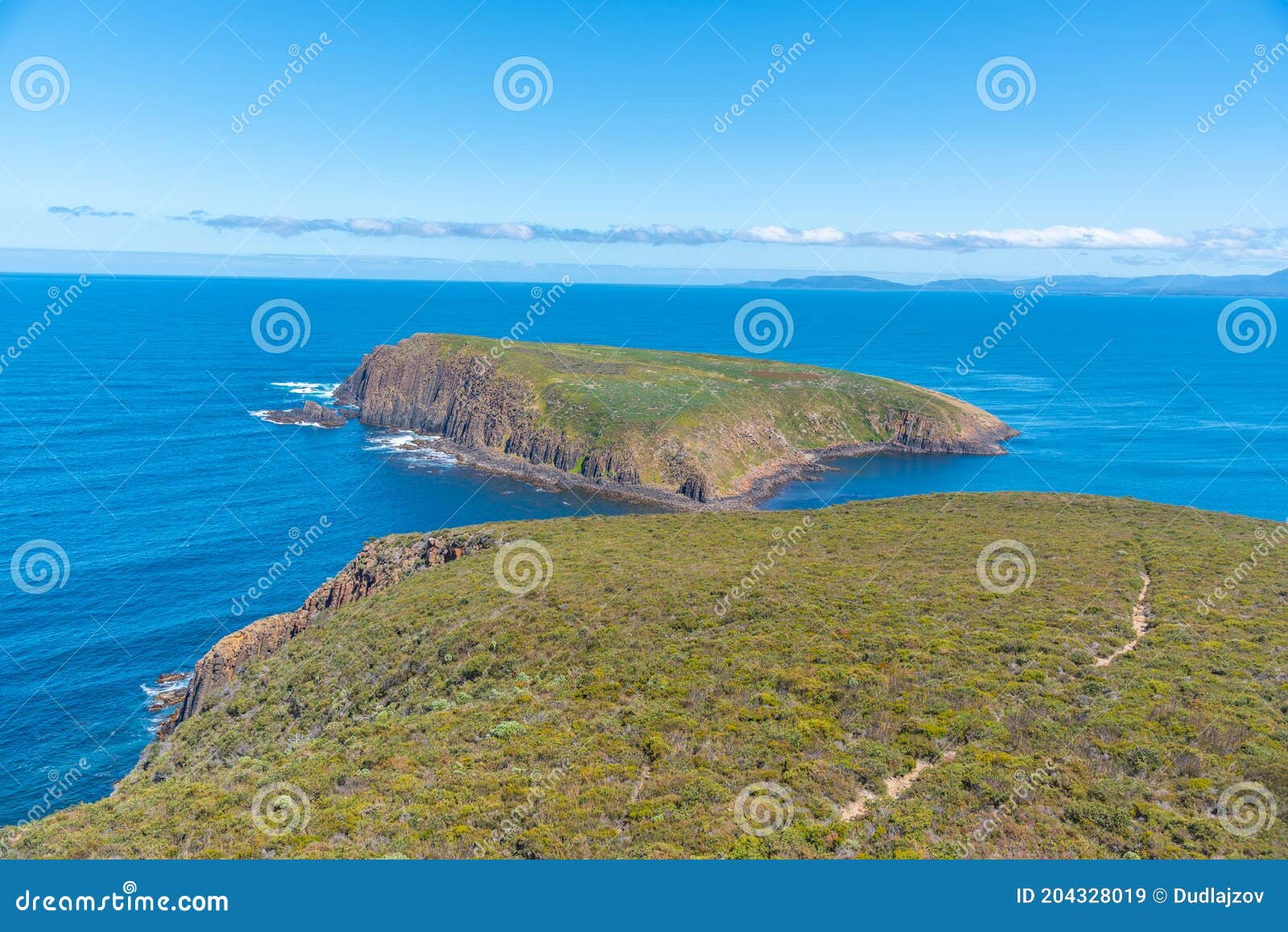 Cliffs of Bruny Island Viewed from Cape Bruny Lighthouse in Tasmania ...
