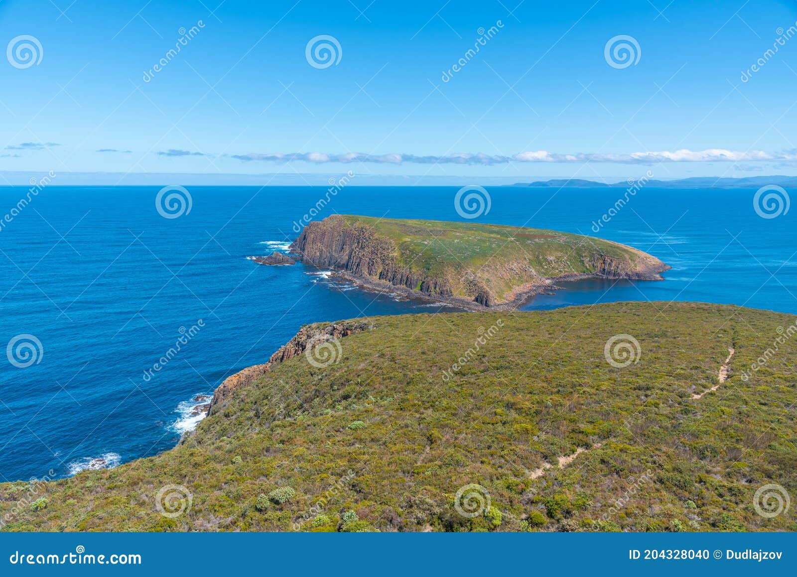 Cliffs of Bruny Island Viewed from Cape Bruny Lighthouse in Tasmania ...