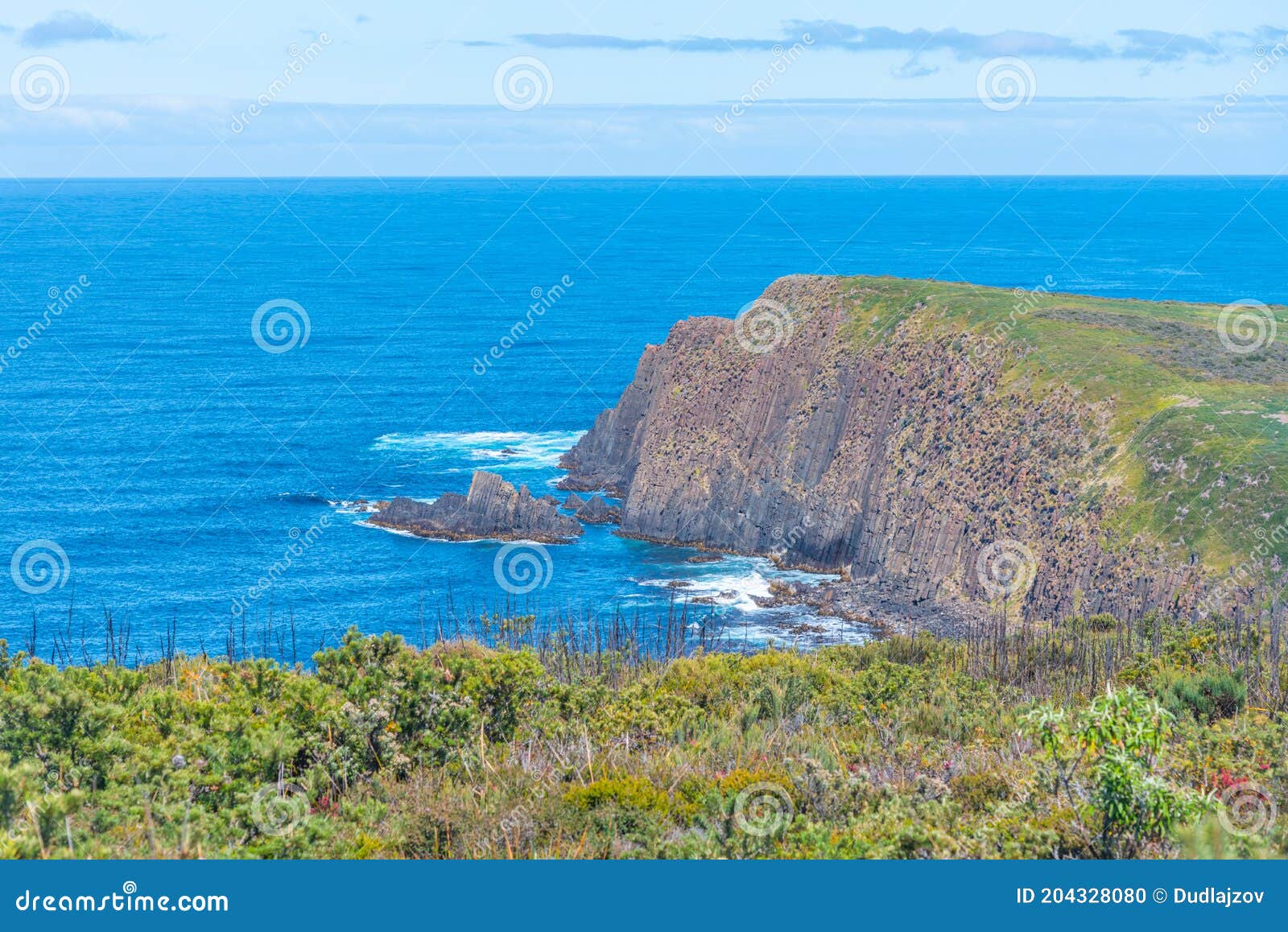 Cliffs of Bruny Island Viewed from Cape Bruny Lighthouse in Tasmania ...