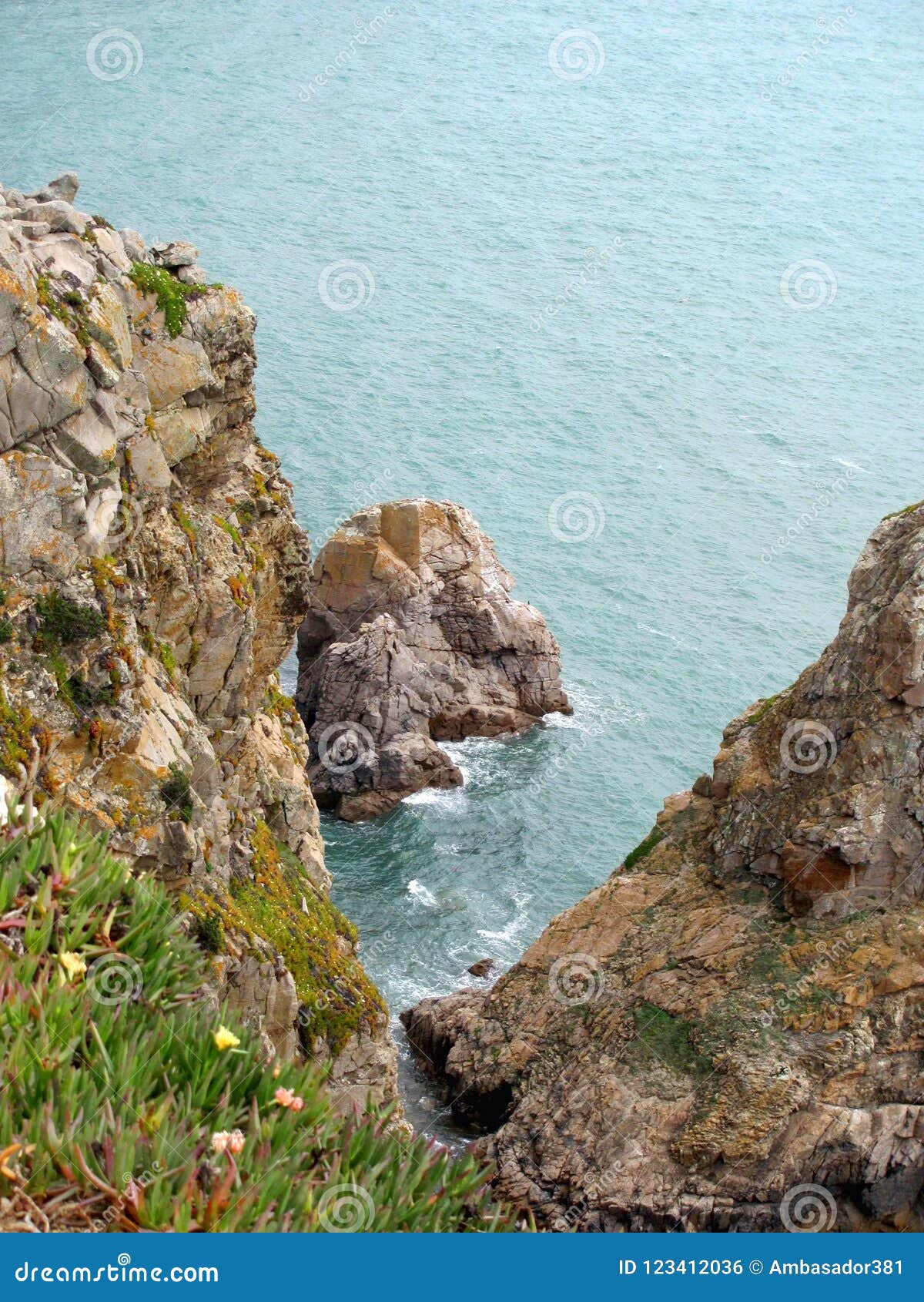 Cliffs of Cabo Da Roca Cape Roca in Sintra. the Most Western Point of ...