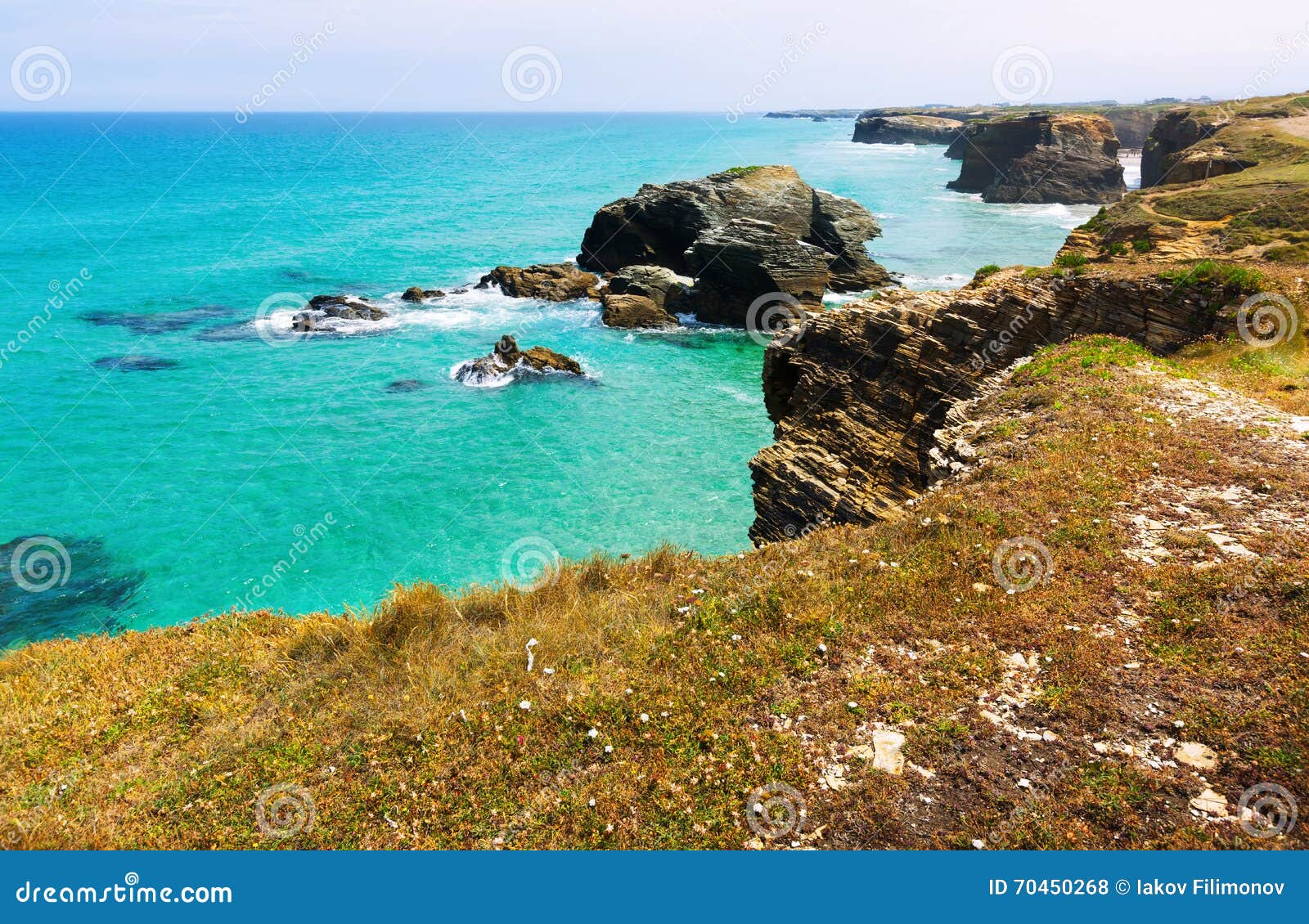 Cliffs at Cantabric coast stock photo. Image of horizon - 70450268