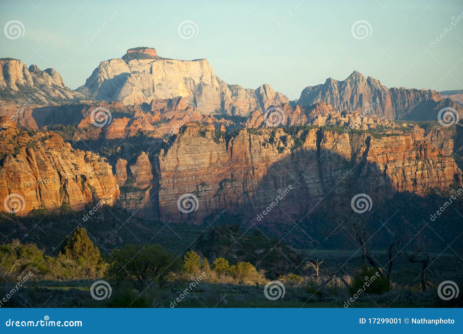 Cliffs and Canyons, Zion National Park Stock Image - Image of park ...