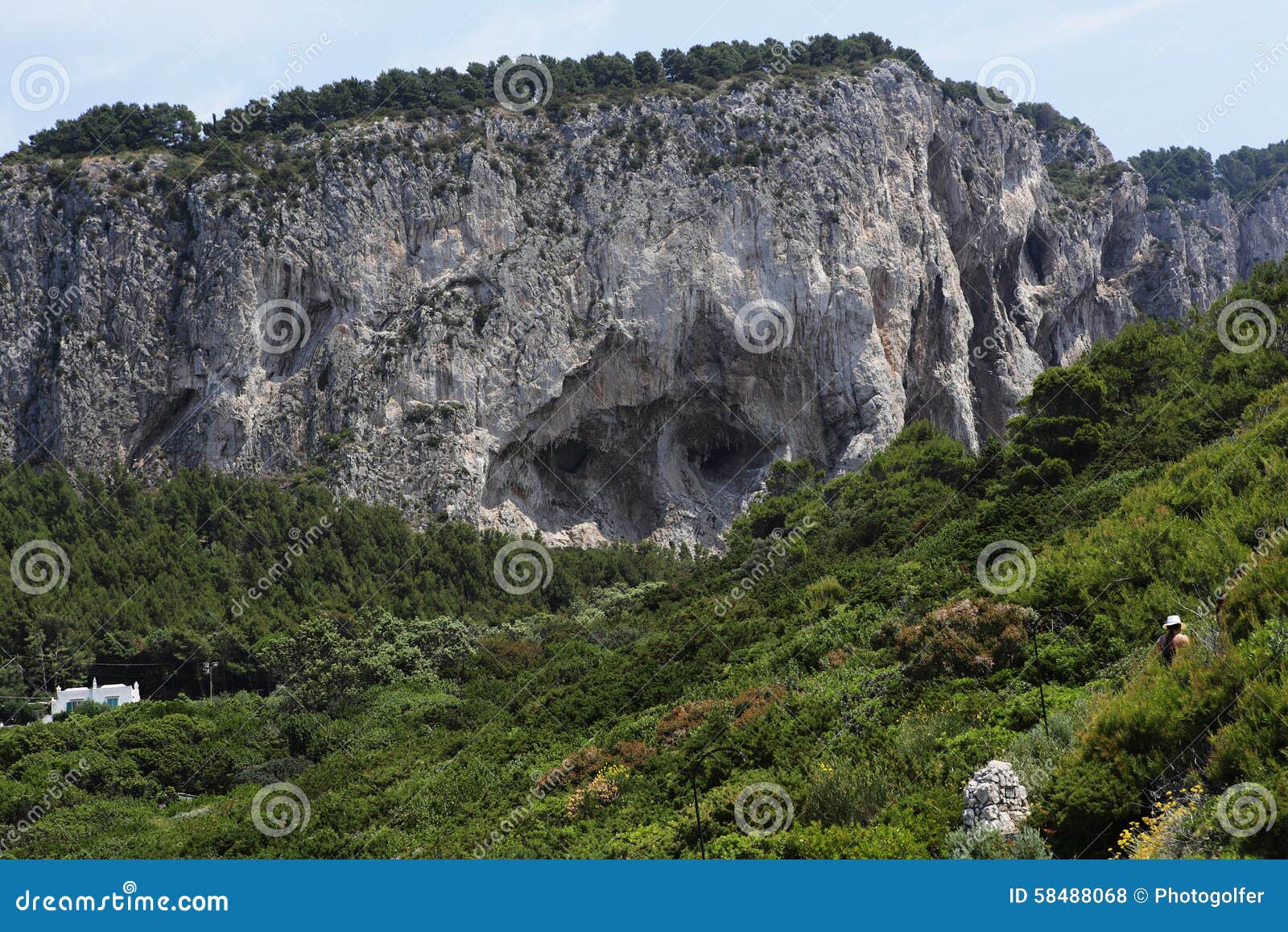 Cliffs of Capri, Capri Island, Italy Stock Photo - Image of campania ...