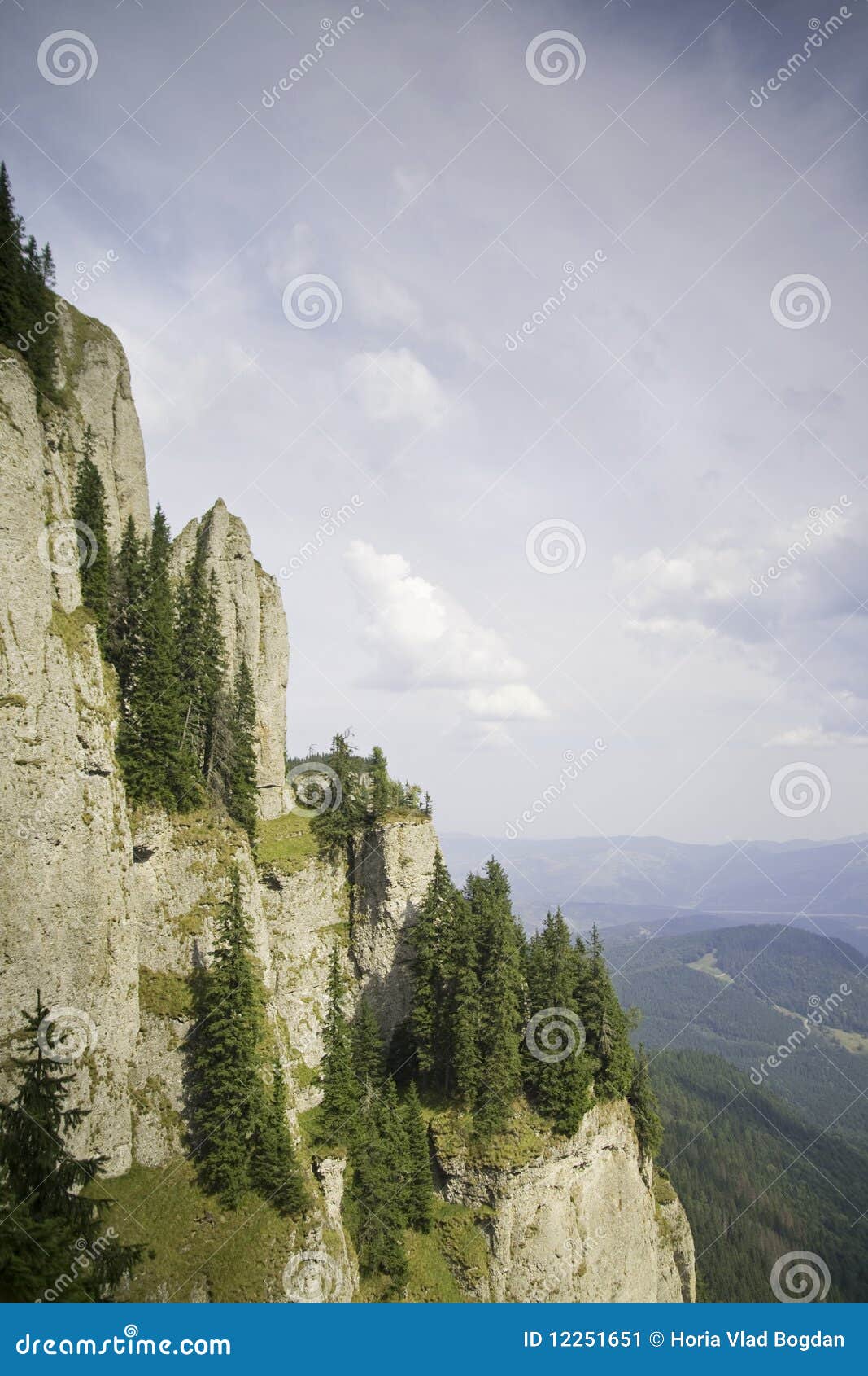 Cliffs of Ceahlau Mountain, Romania Stock Image - Image of distance ...