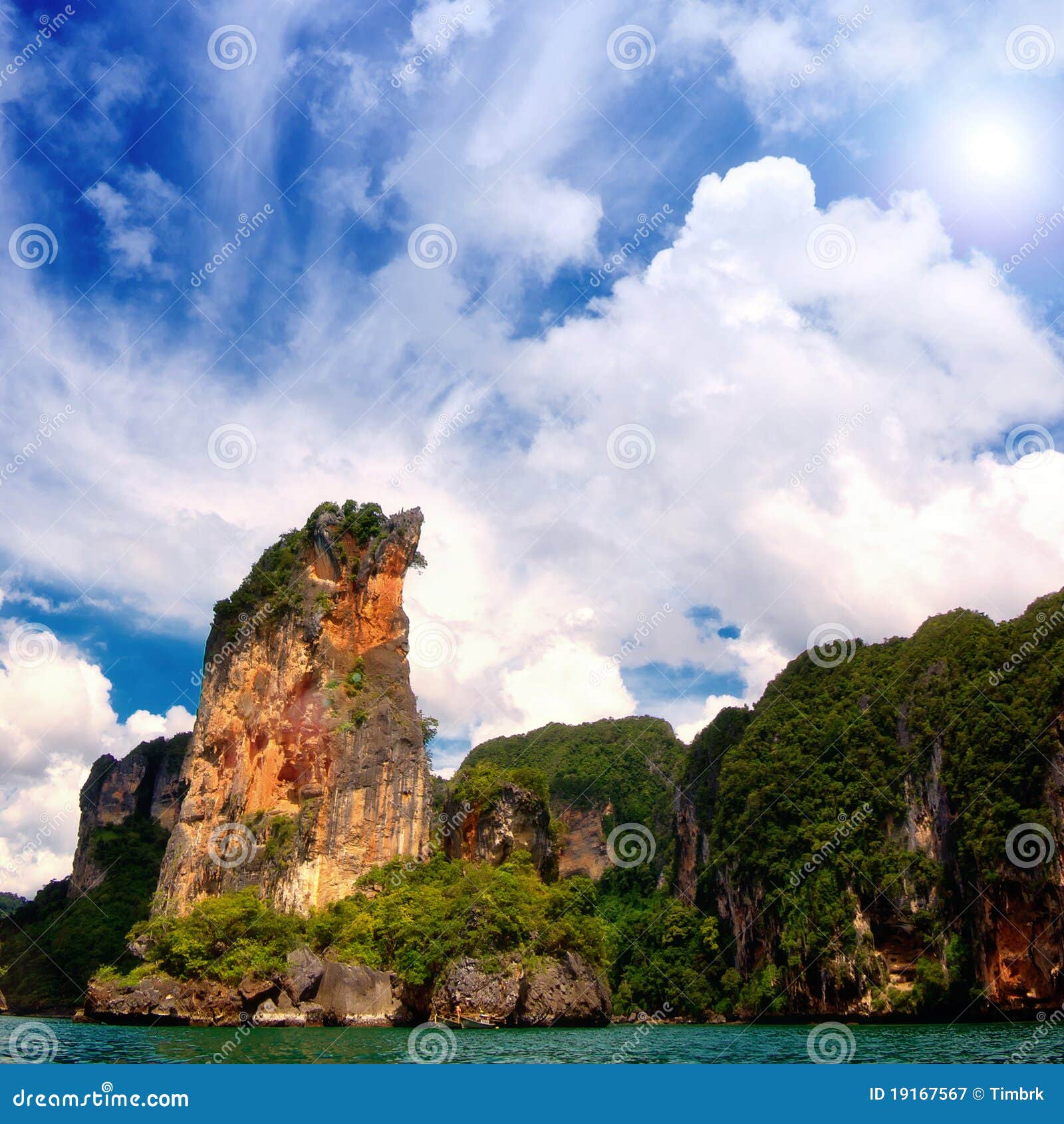 Cliffs and cloudy sky stock image. Image of marine, idyllic - 19167567