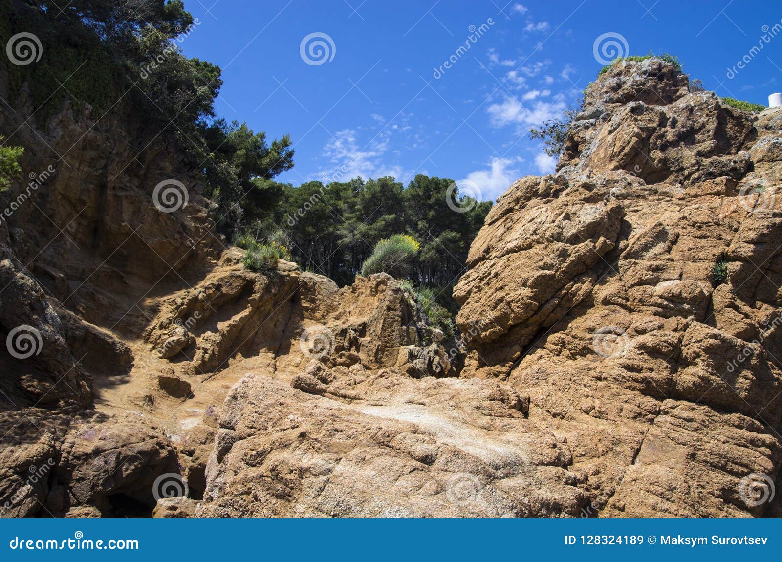 Cliffs of the coast eroded stock image. Image of eroded - 128324189