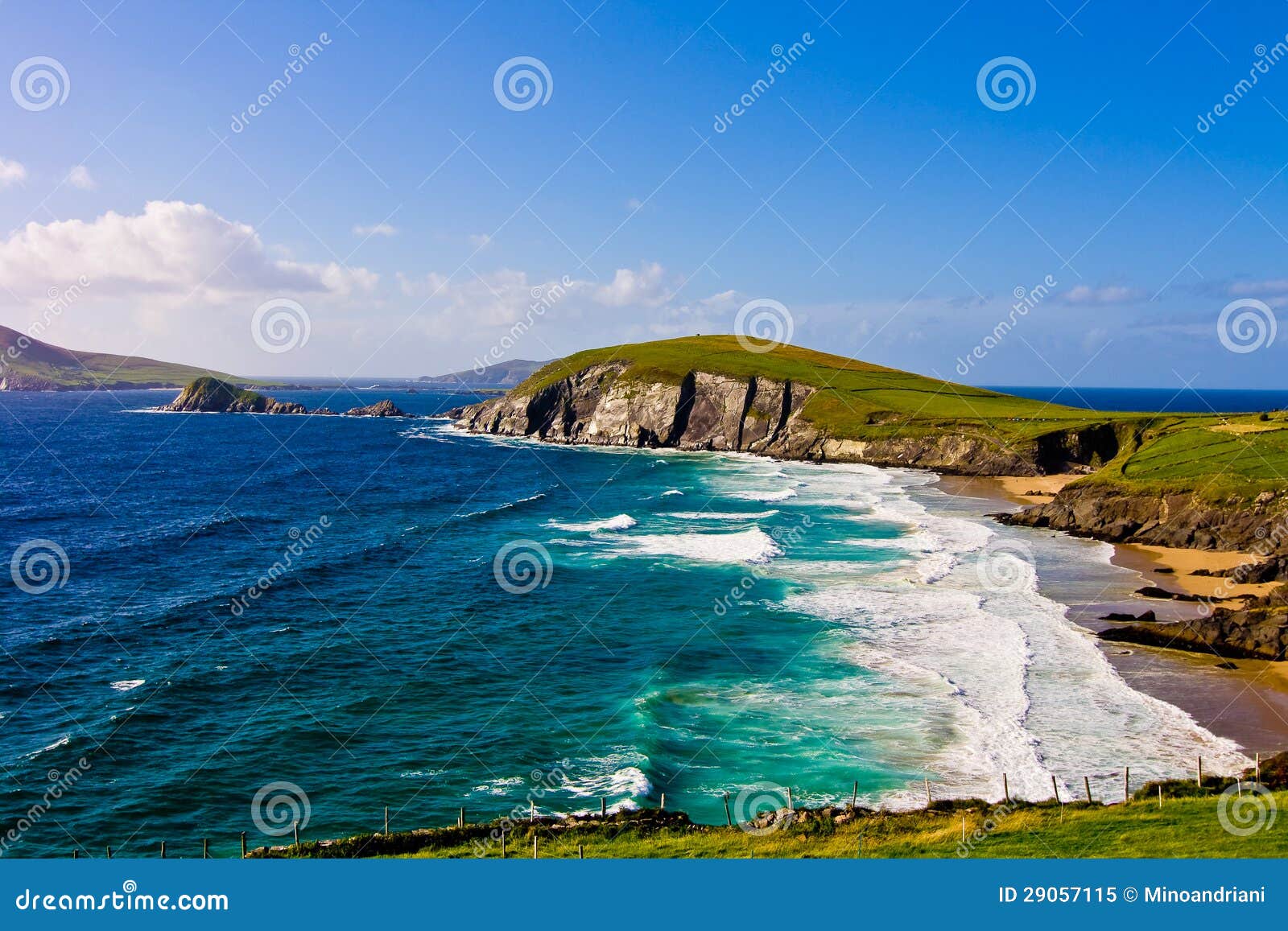 Cliffs on Dingle Peninsula stock image. Image of meadow - 29057115