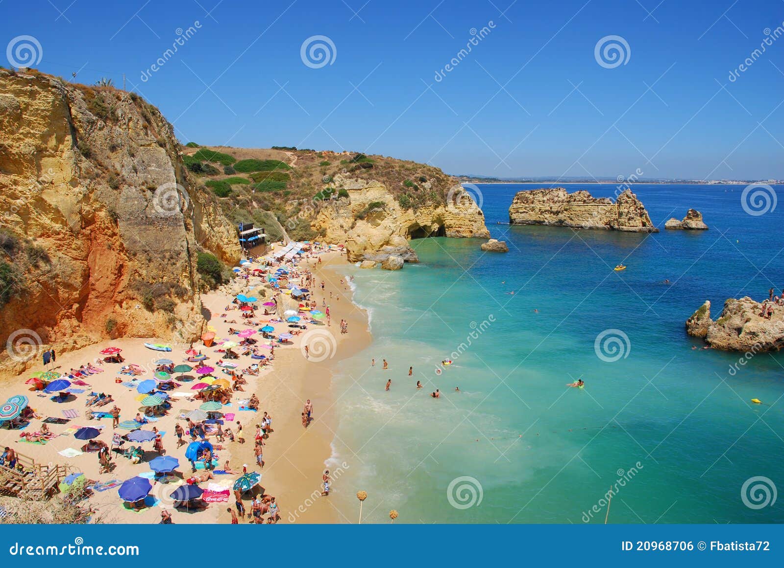 Dona Ana Beach With Beautiful Natural Rock Formations In Algarve ...