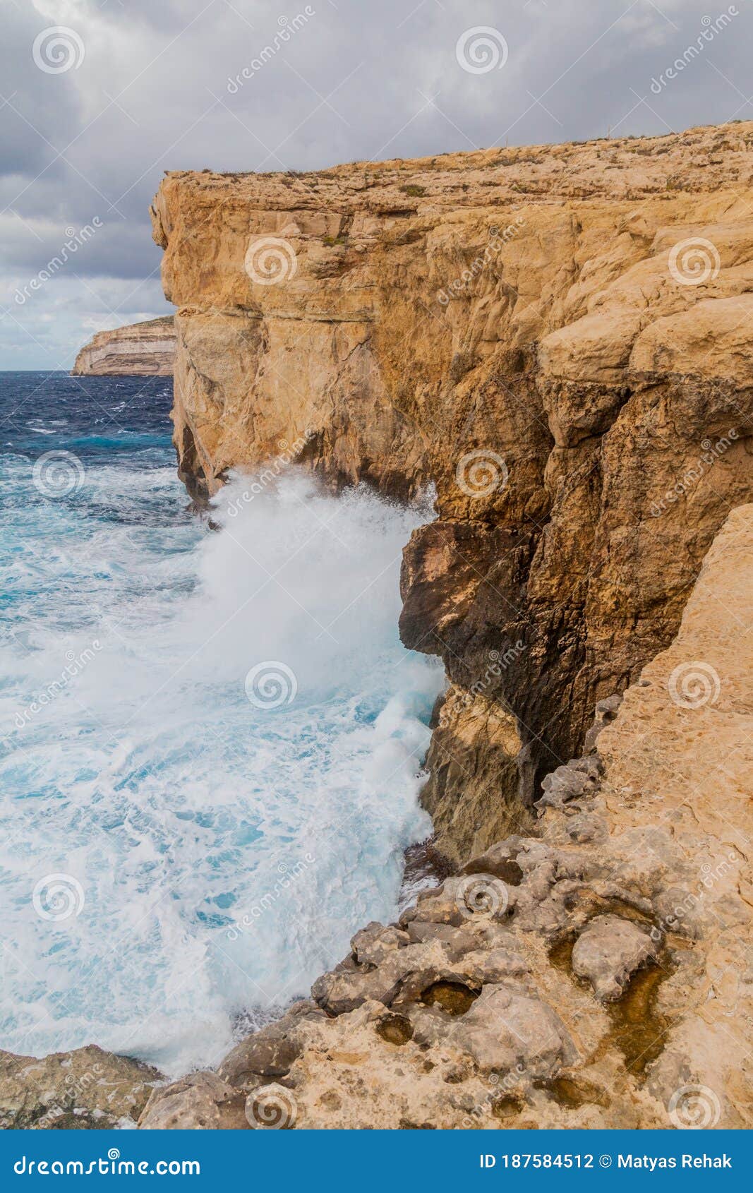 Cliffs of Dwejra, Location of the Collapsed Azure Window on the Island ...