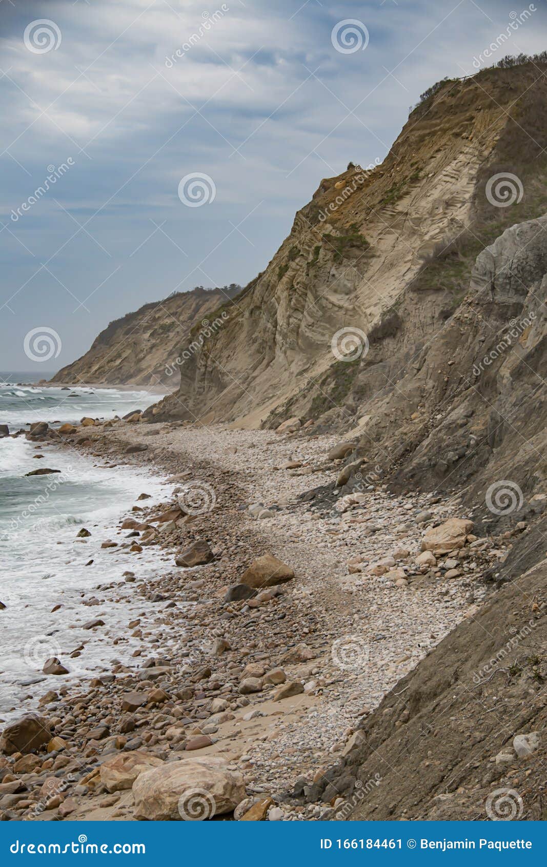 Cliffs on the Edge of the Coast in Block Island Rhode Island Stock ...