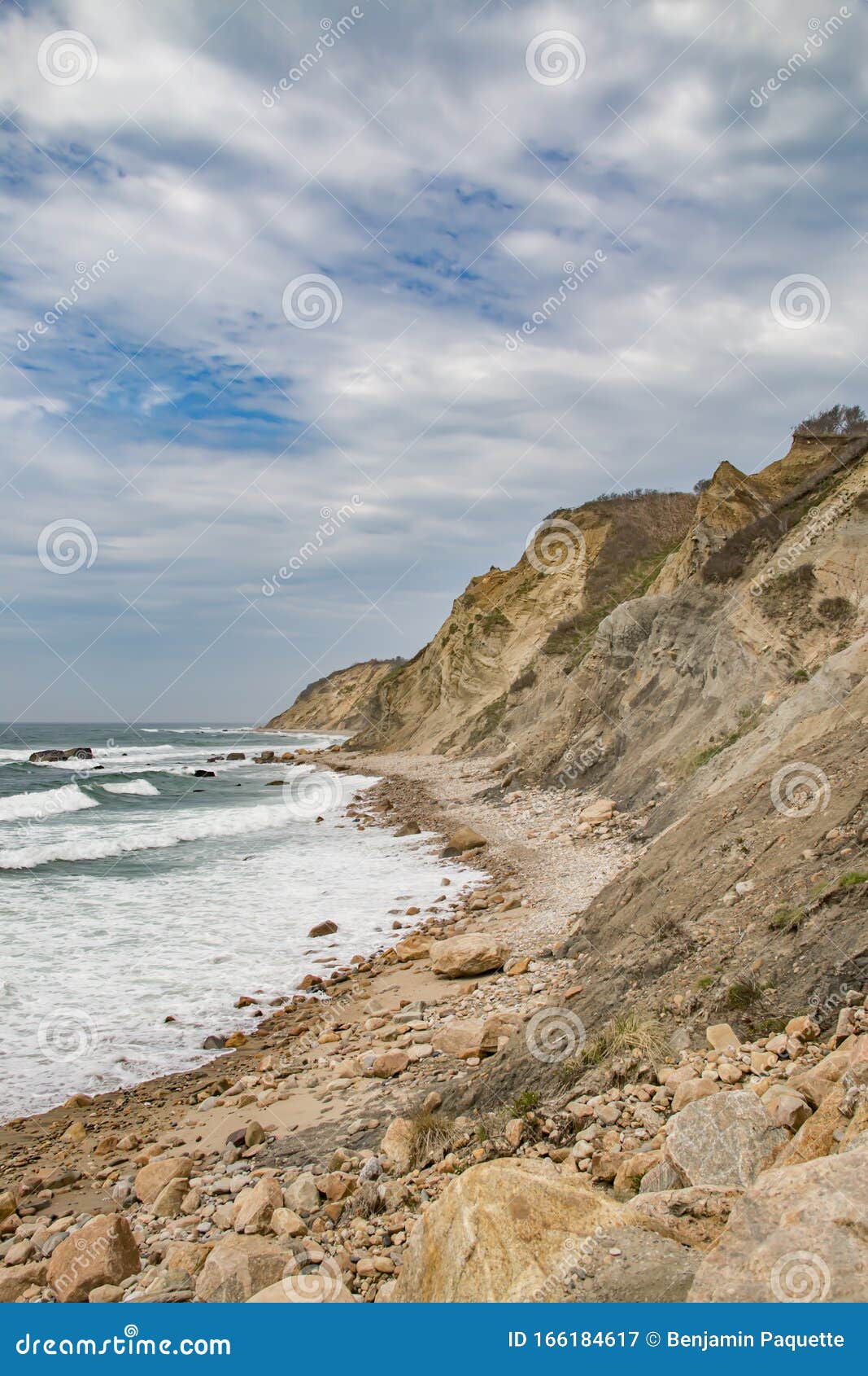 Cliffs on the Edge of the Coast in Block Island Rhode Island Stock ...