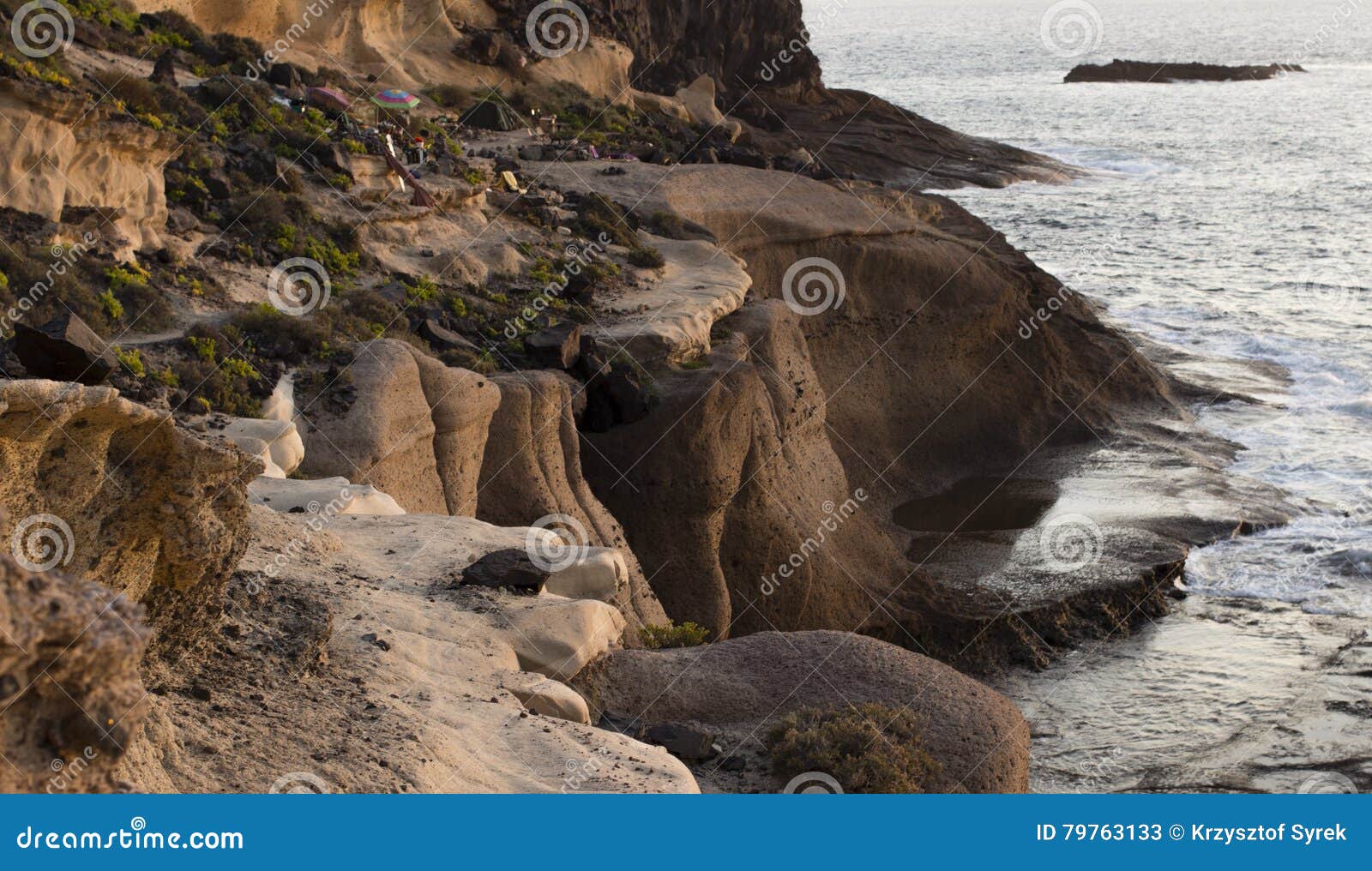 Cliffs eroded by an ocean stock image. Image of island - 79763133