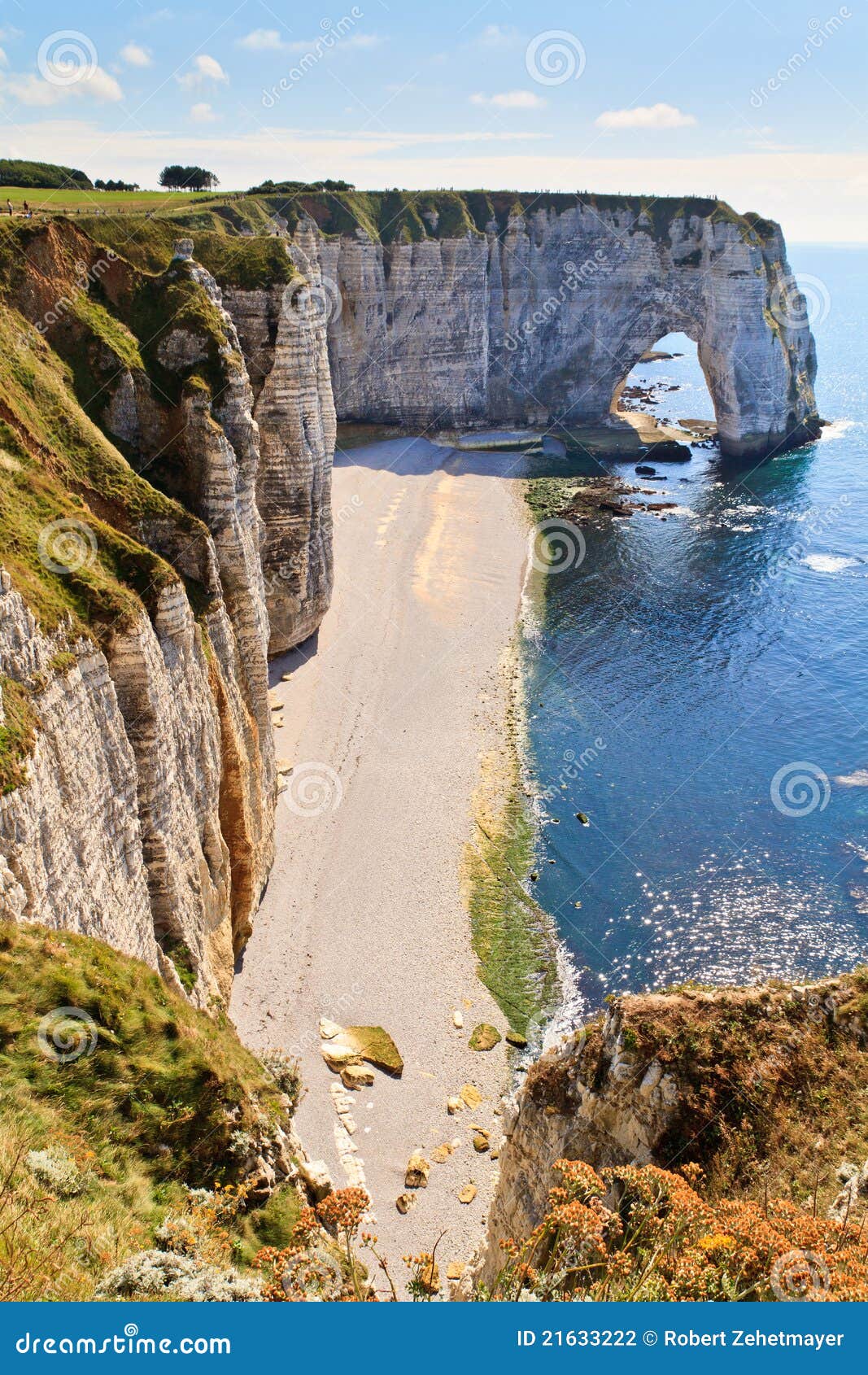 Cliffs of Etretat stock photo. Image of aiguille, cote - 21633222