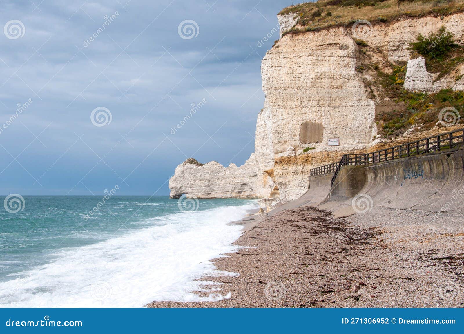The cliffs of Etretat stock photo. Image of seaside - 271306952