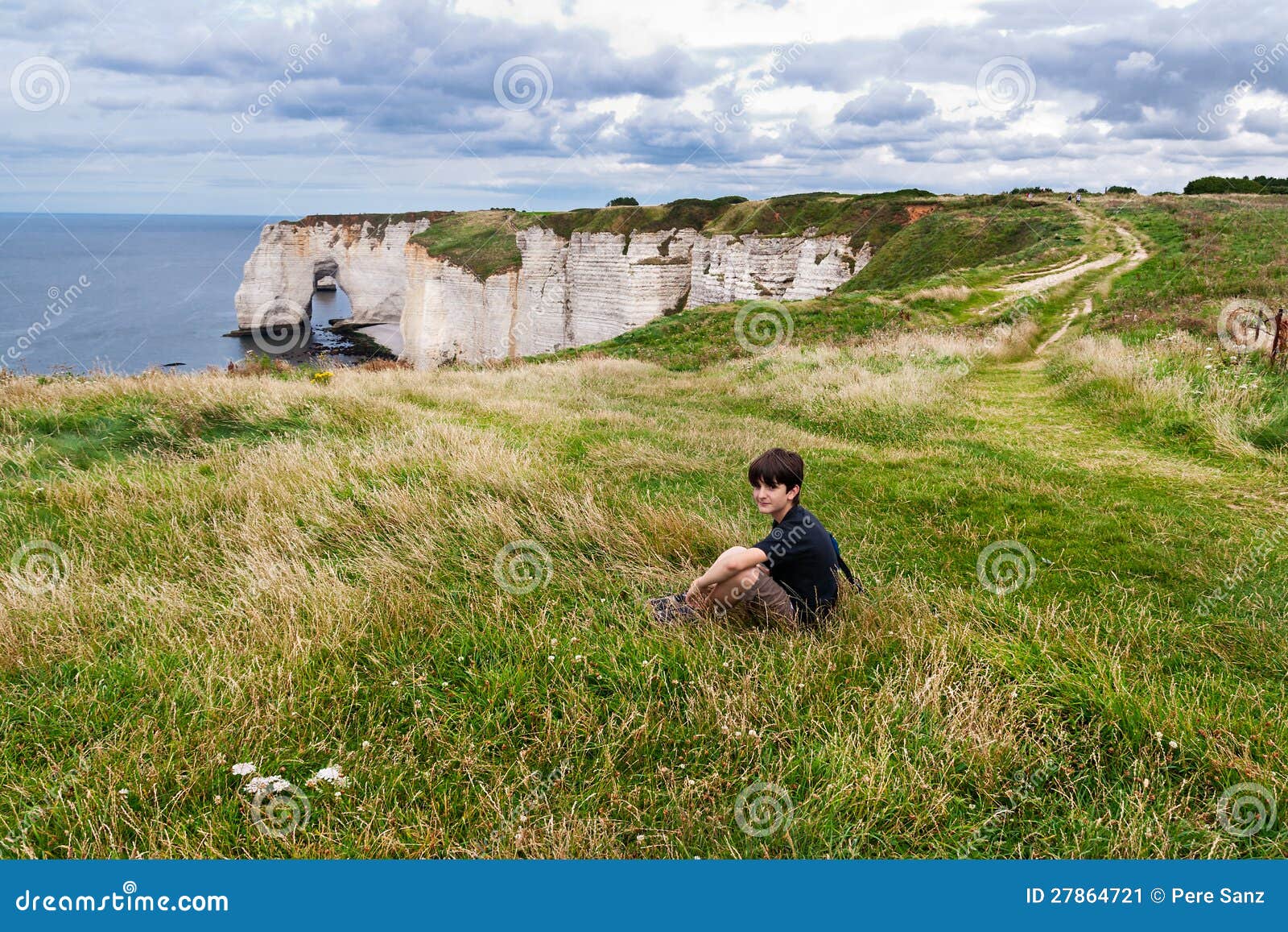 Cliffs of Etretat, Normandy Stock Image - Image of normandy, france ...