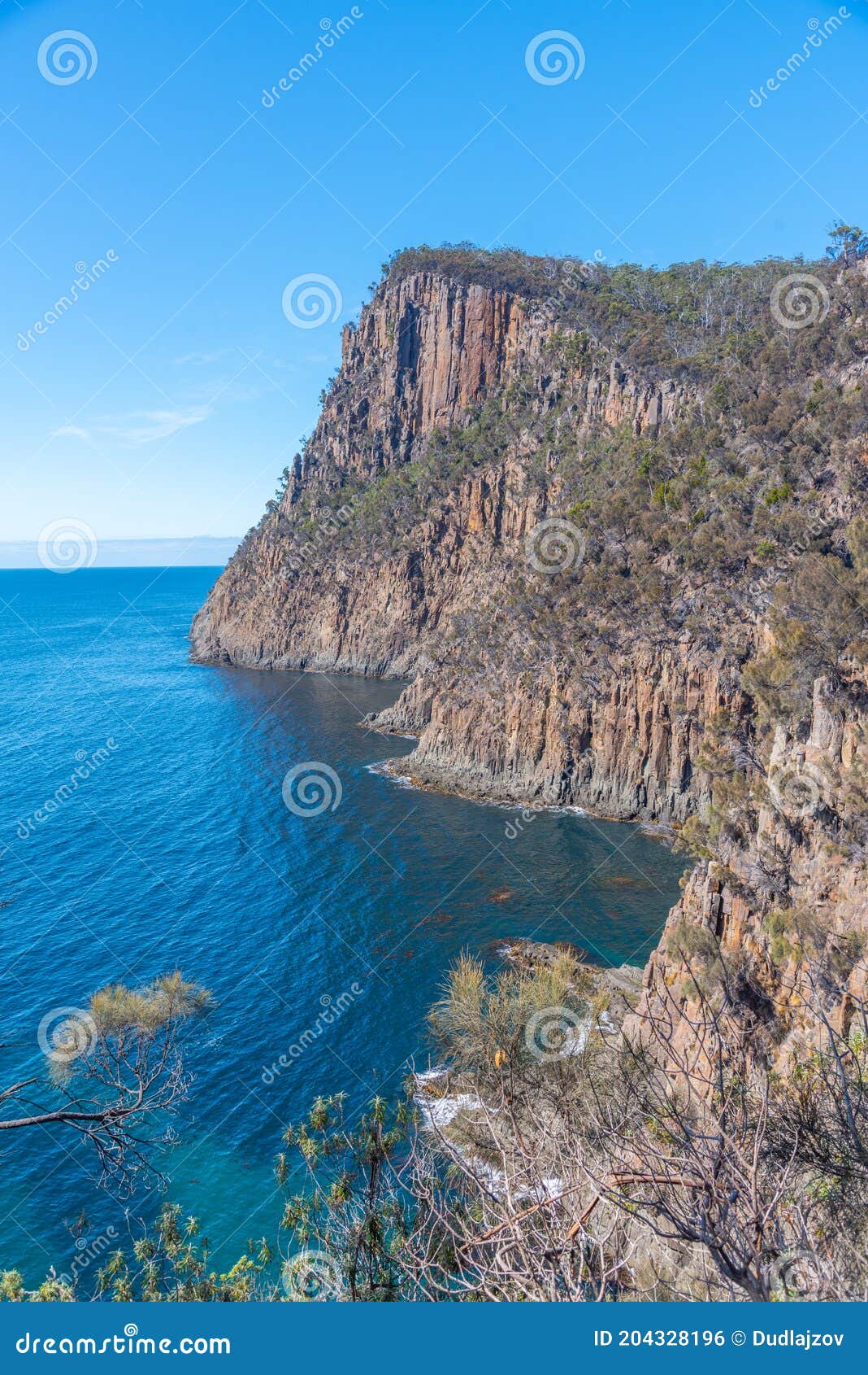 Cliffs of Fluted Cape at Bruny Island in Tasmania, Australia Stock ...