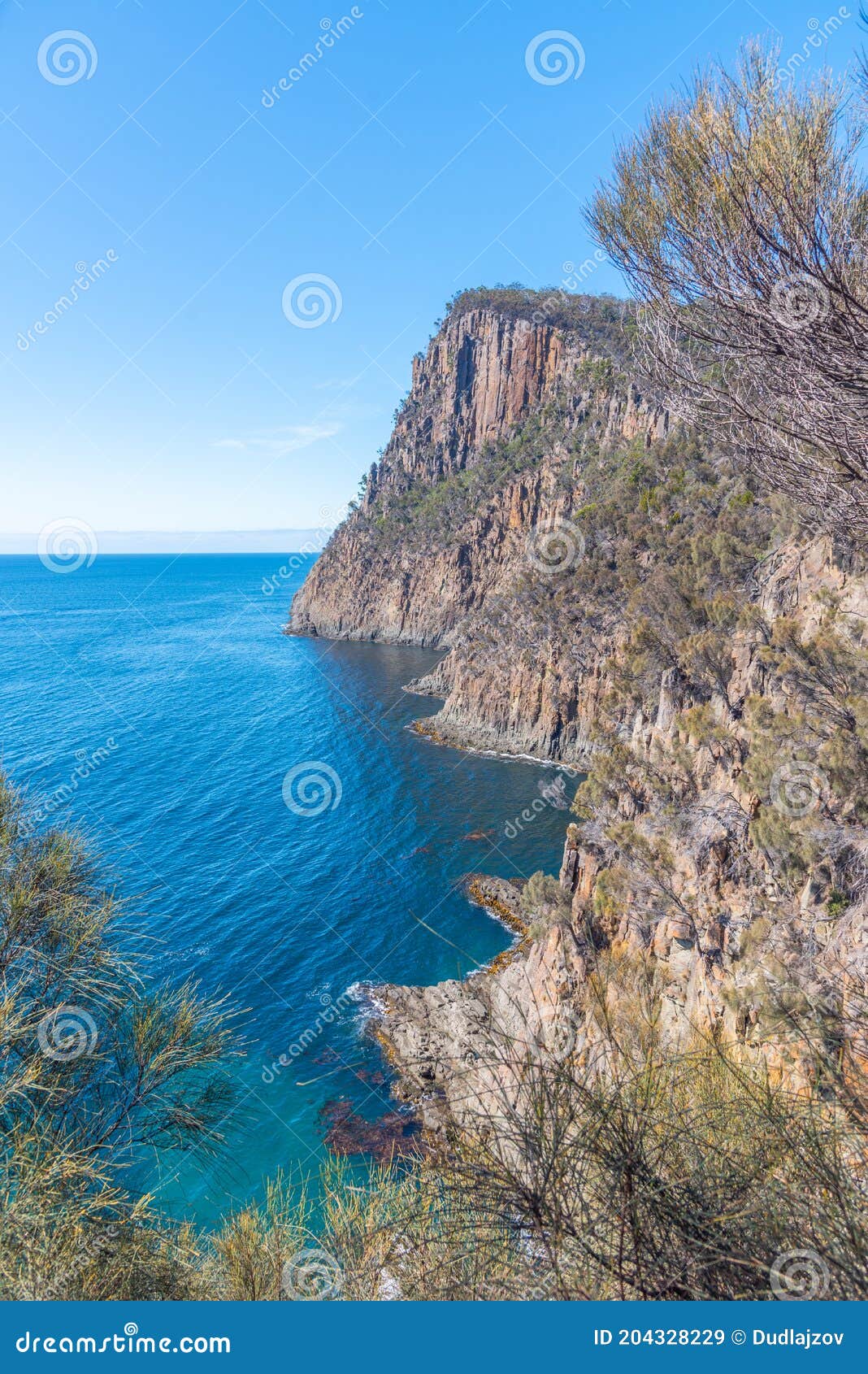 Cliffs of Fluted Cape at Bruny Island in Tasmania, Australia Stock ...
