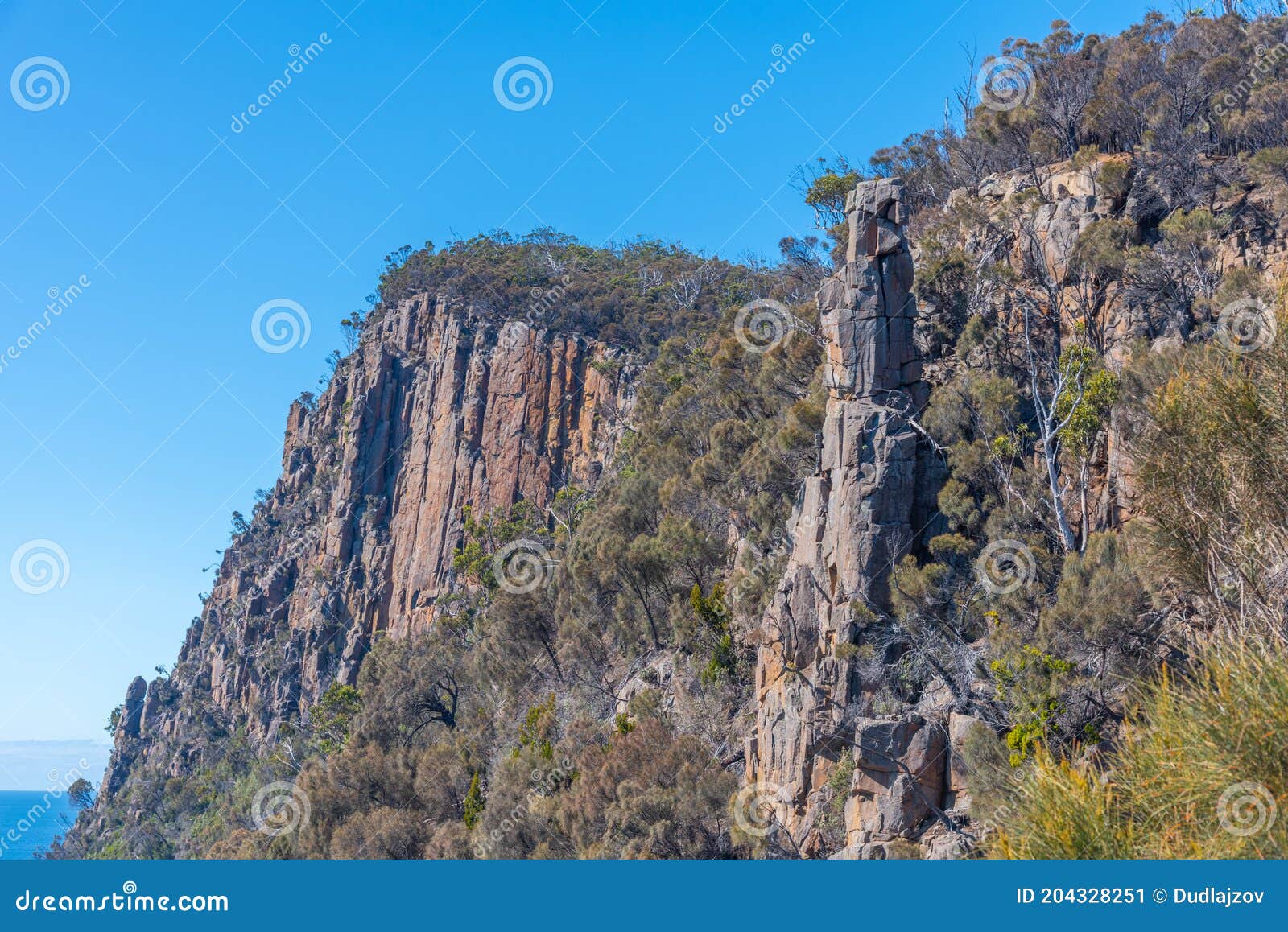 Cliffs of Fluted Cape at Bruny Island in Tasmania, Australia Stock ...