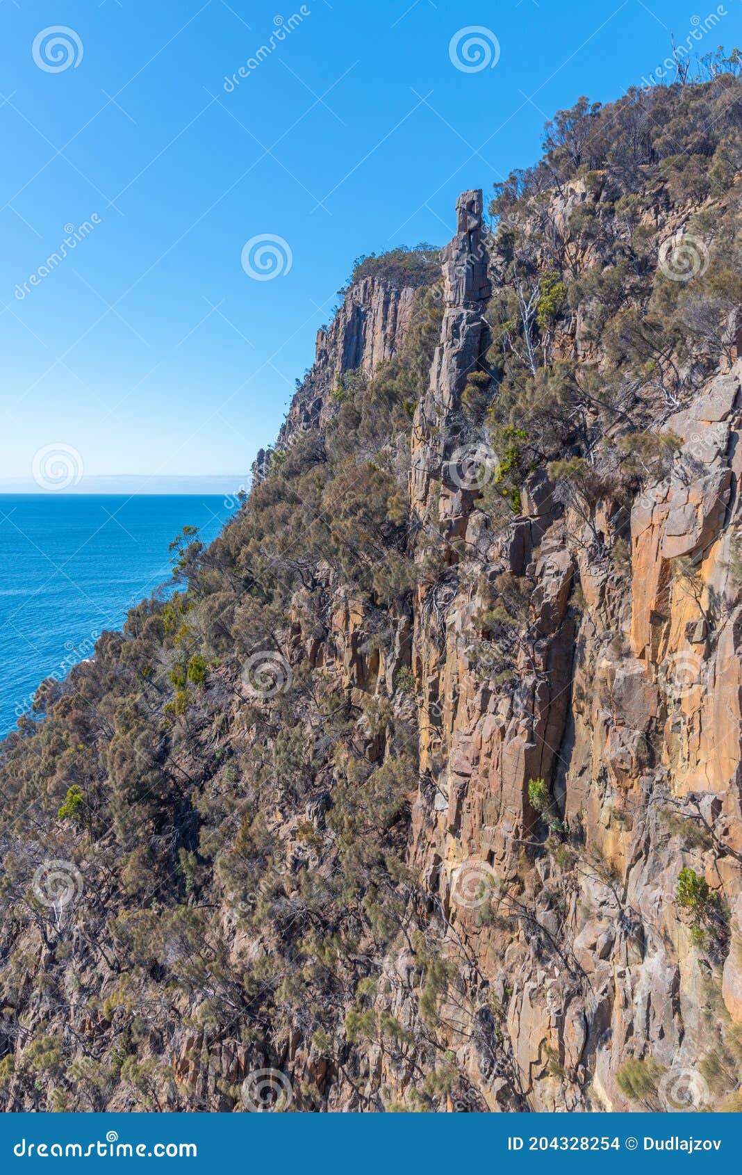 Cliffs of Fluted Cape at Bruny Island in Tasmania, Australia Stock ...