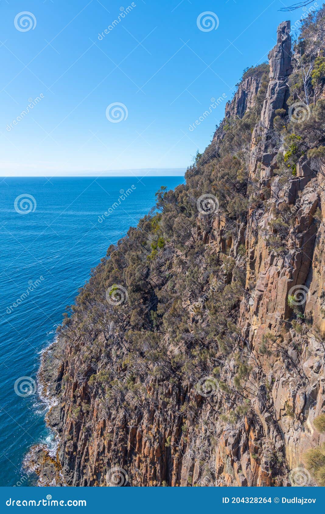 Cliffs of Fluted Cape at Bruny Island in Tasmania, Australia Stock ...