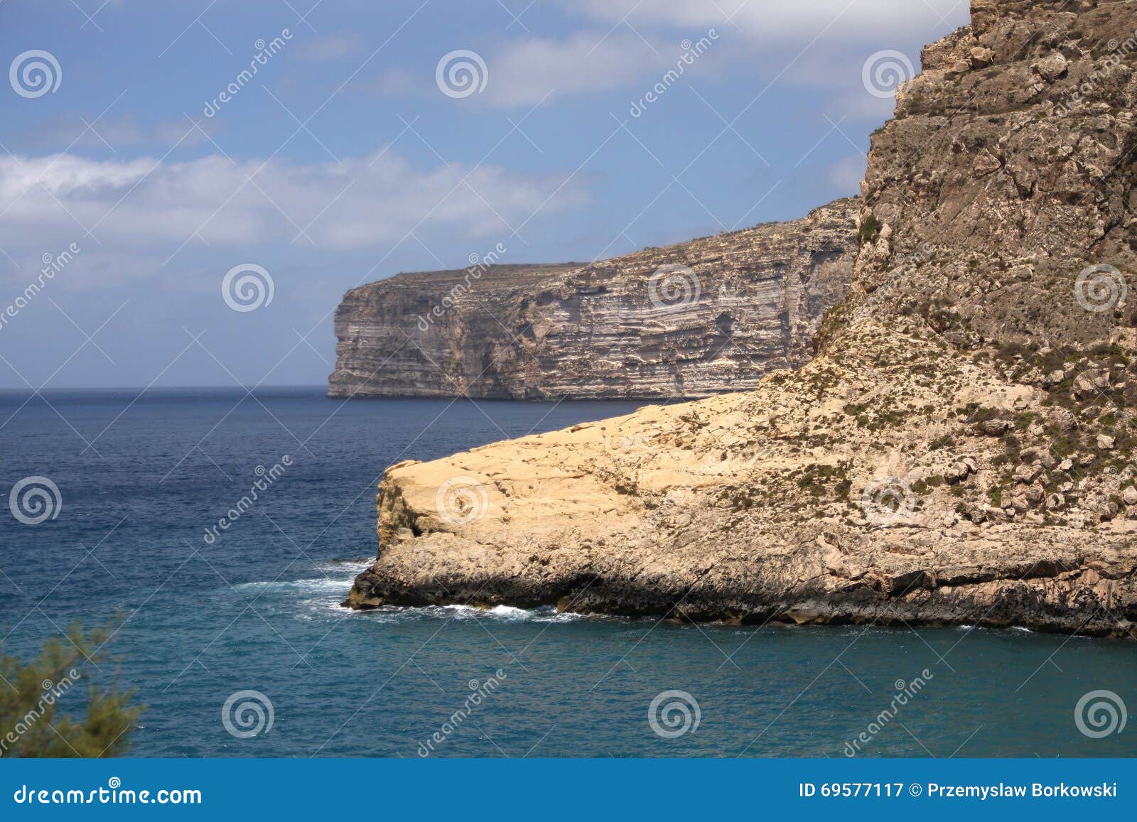 Cliffs of Gozo Island stock image. Image of cliffs, view - 69577117