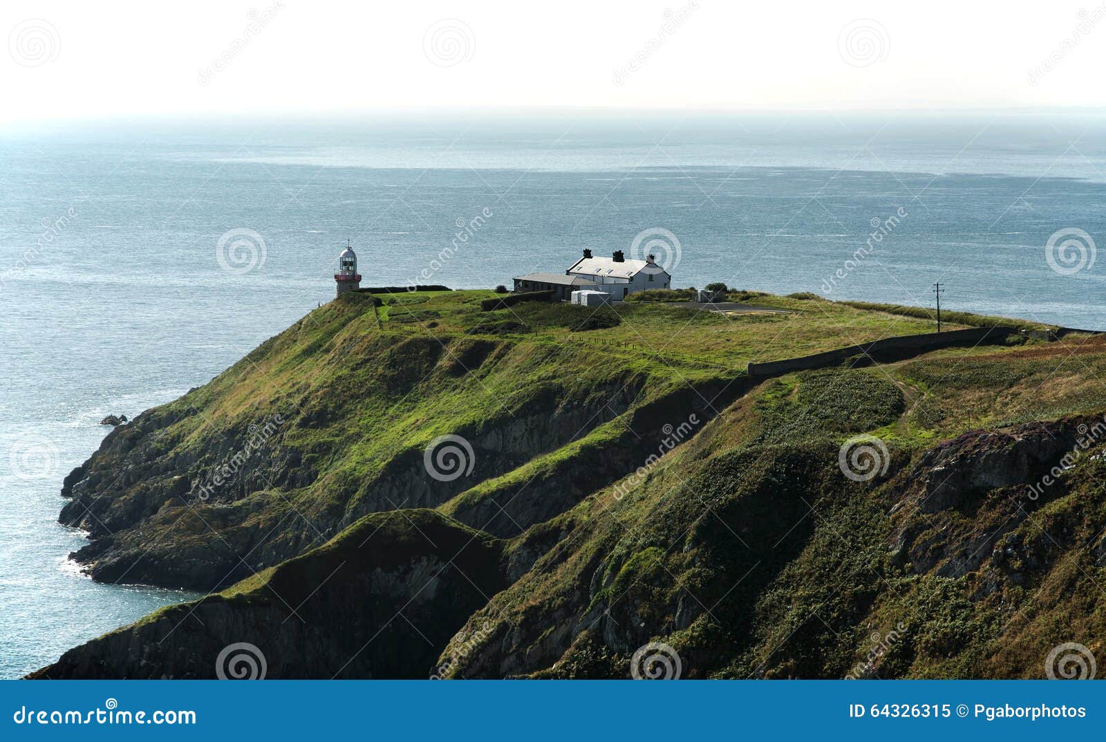 Cliffs in Howth and Lighthouse Stock Image - Image of island, route ...