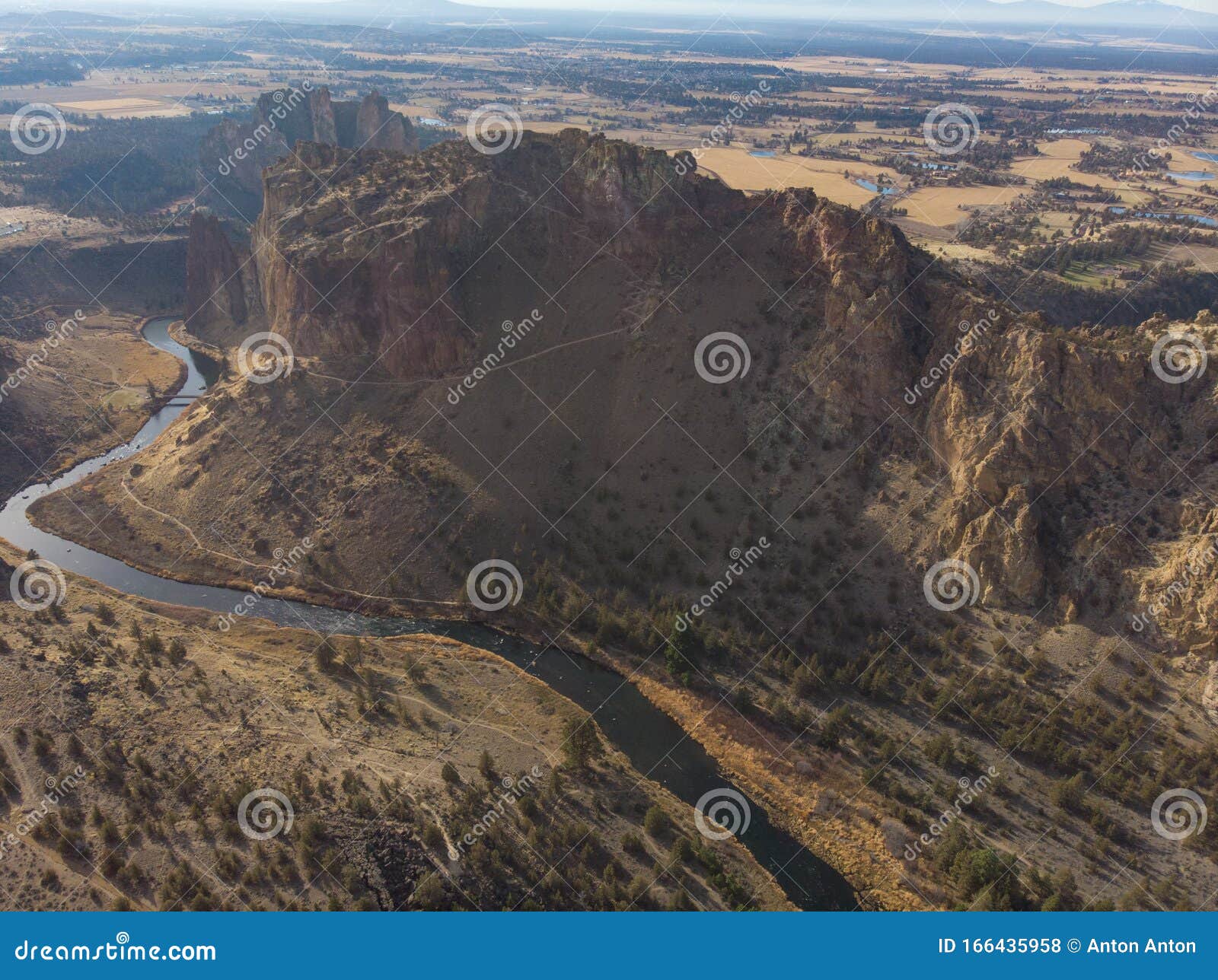 Cliffs of a Huge Canyon with a River, Usa, Top View, Beautiful Nature ...