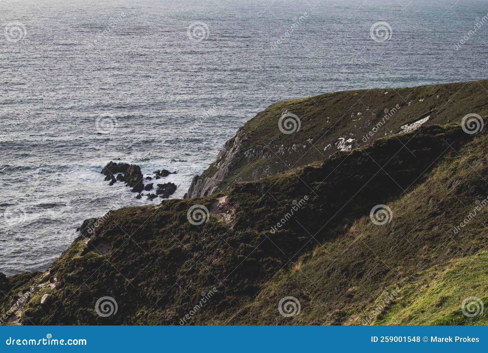 Cliffs on Irish Coast, County Mayo Stock Photo - Image of beach, blue ...