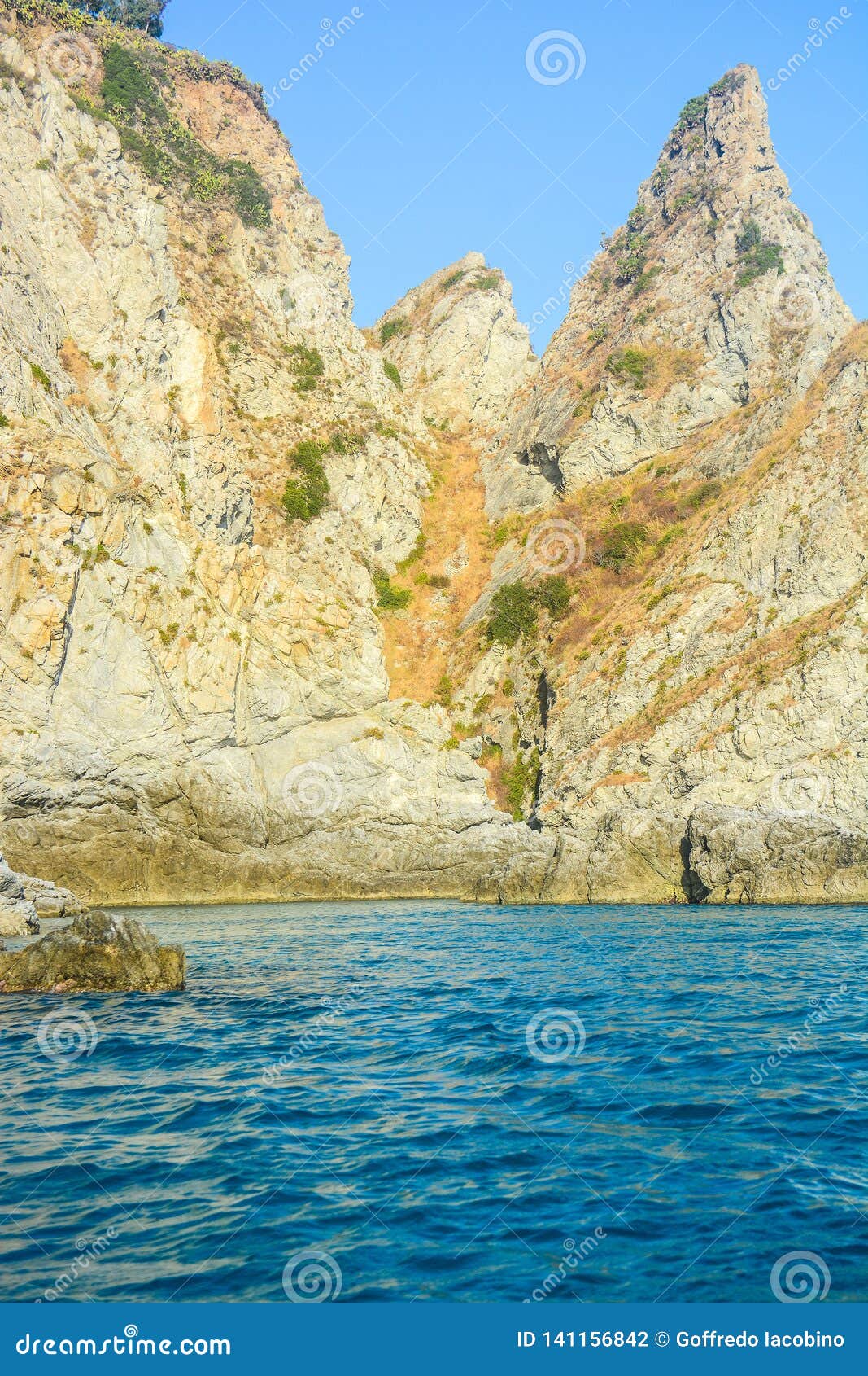 Cliffs of Italy stock photo. Image of seas, open, cliff - 141156842