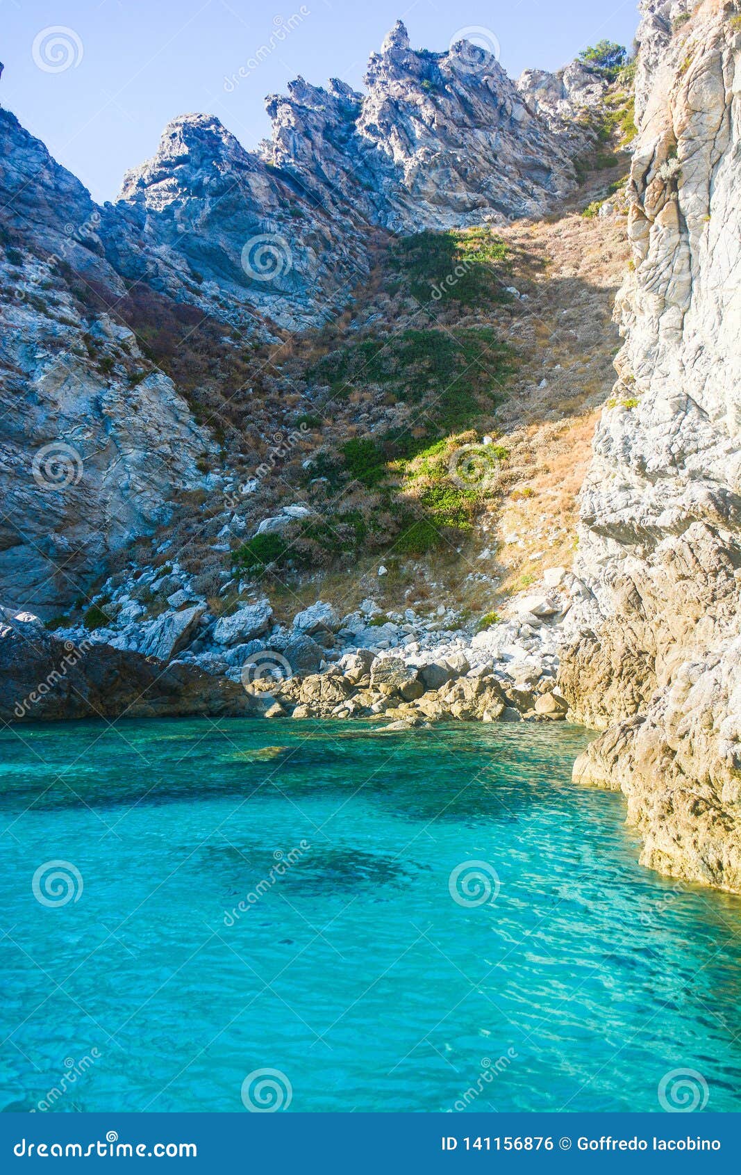 Cliffs of Italy stock photo. Image of italy, coast, blue - 141156876