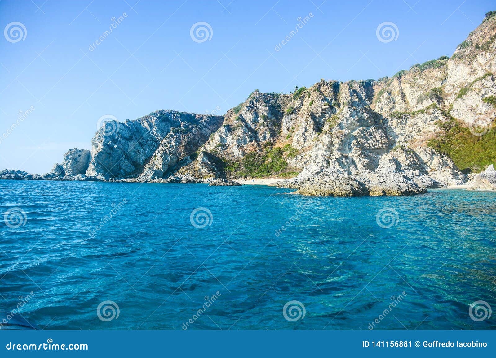 Cliffs of Italy stock image. Image of coastline, seas - 141156881
