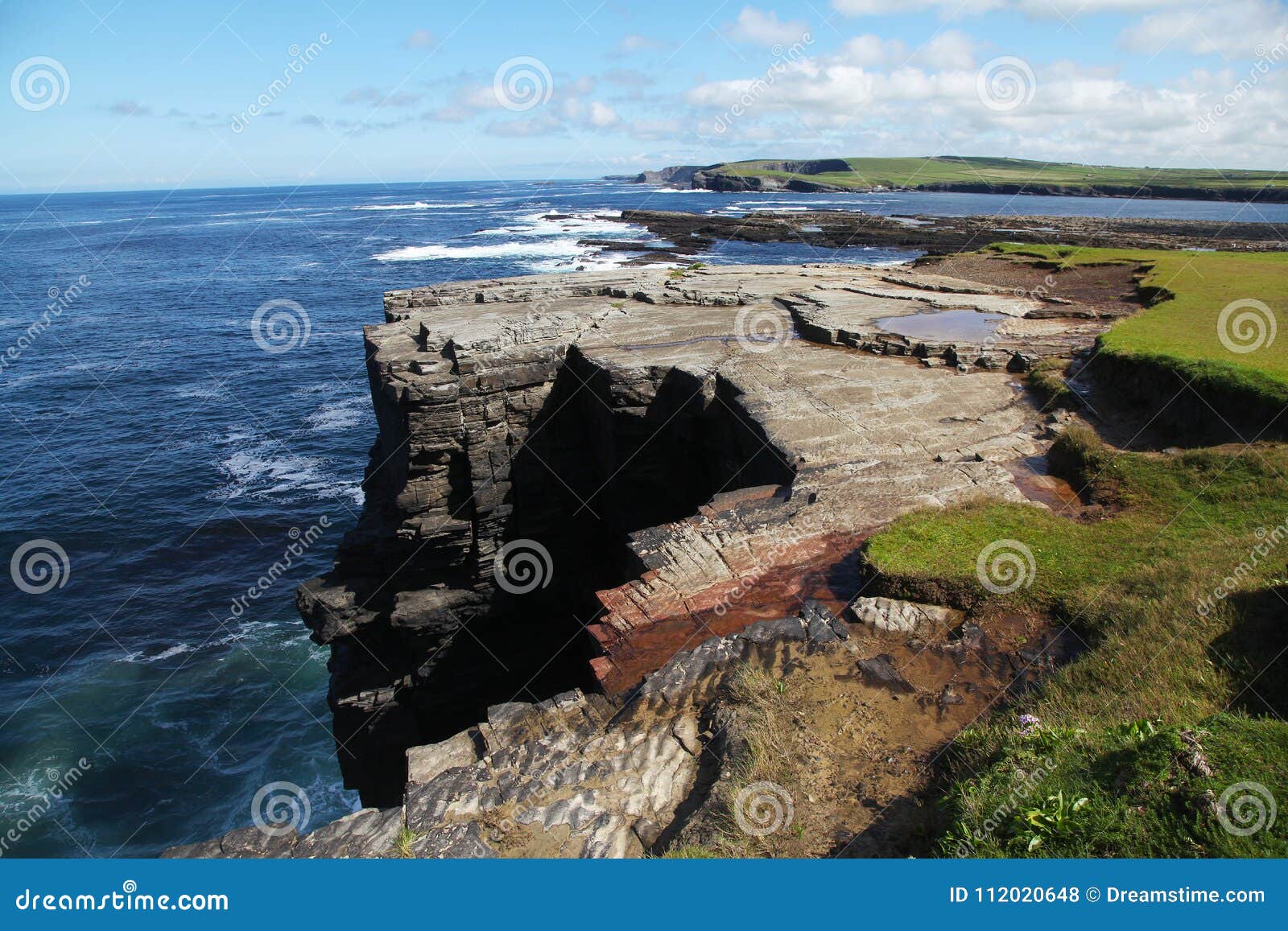 Cliffs of Kilkee stock photo. Image of panorama, cliffs - 112020648