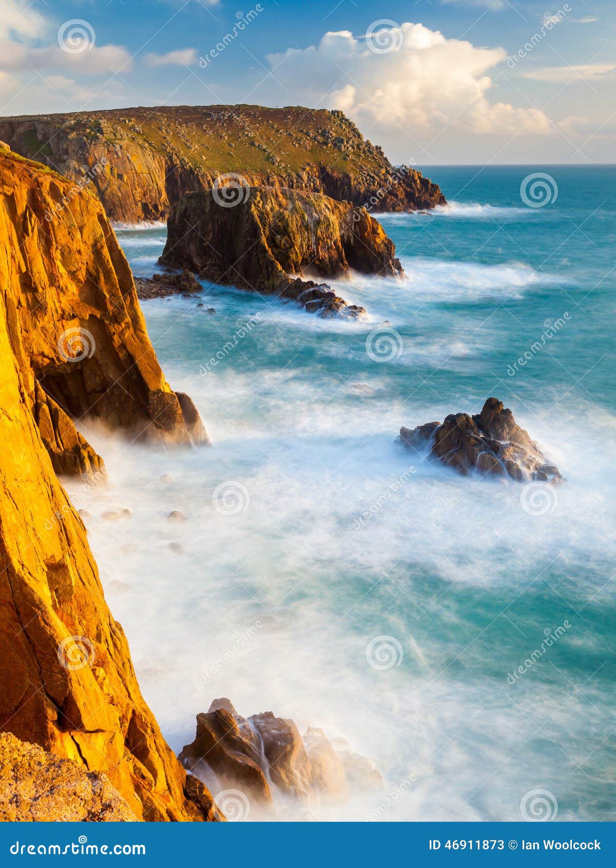 Cliffs at Lands End Cornwall Stock Image - Image of scenic, outdoors ...